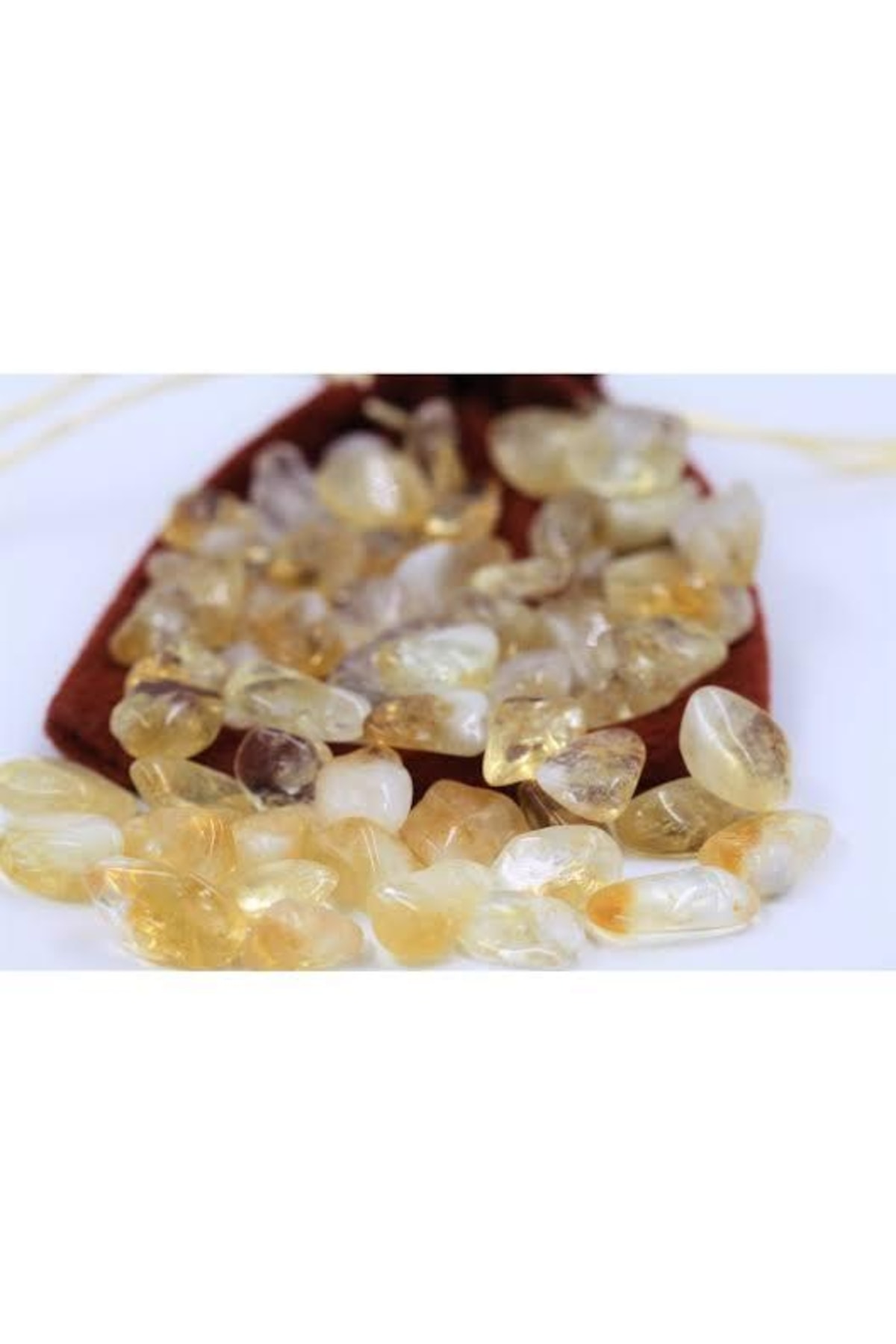 Melek Bozkurt Cüzdan Boy Ham Işlenmemiş Sitrin Taşı (bolluk Bereket ...