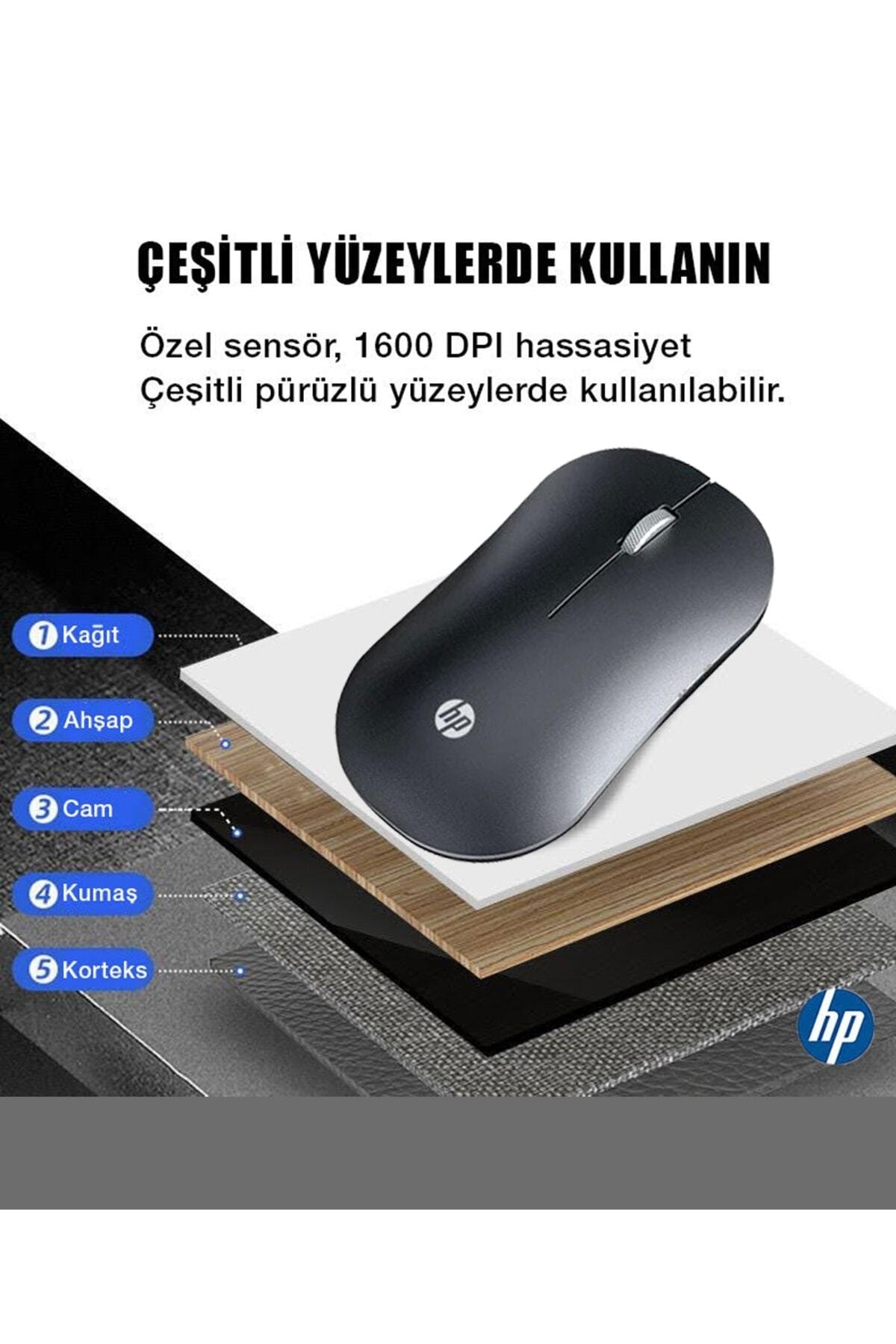 HP Dm10 2,4ghz Bluetooth Wireless Kablosuz Sessiz Mouse Siyah Fiyatı ...