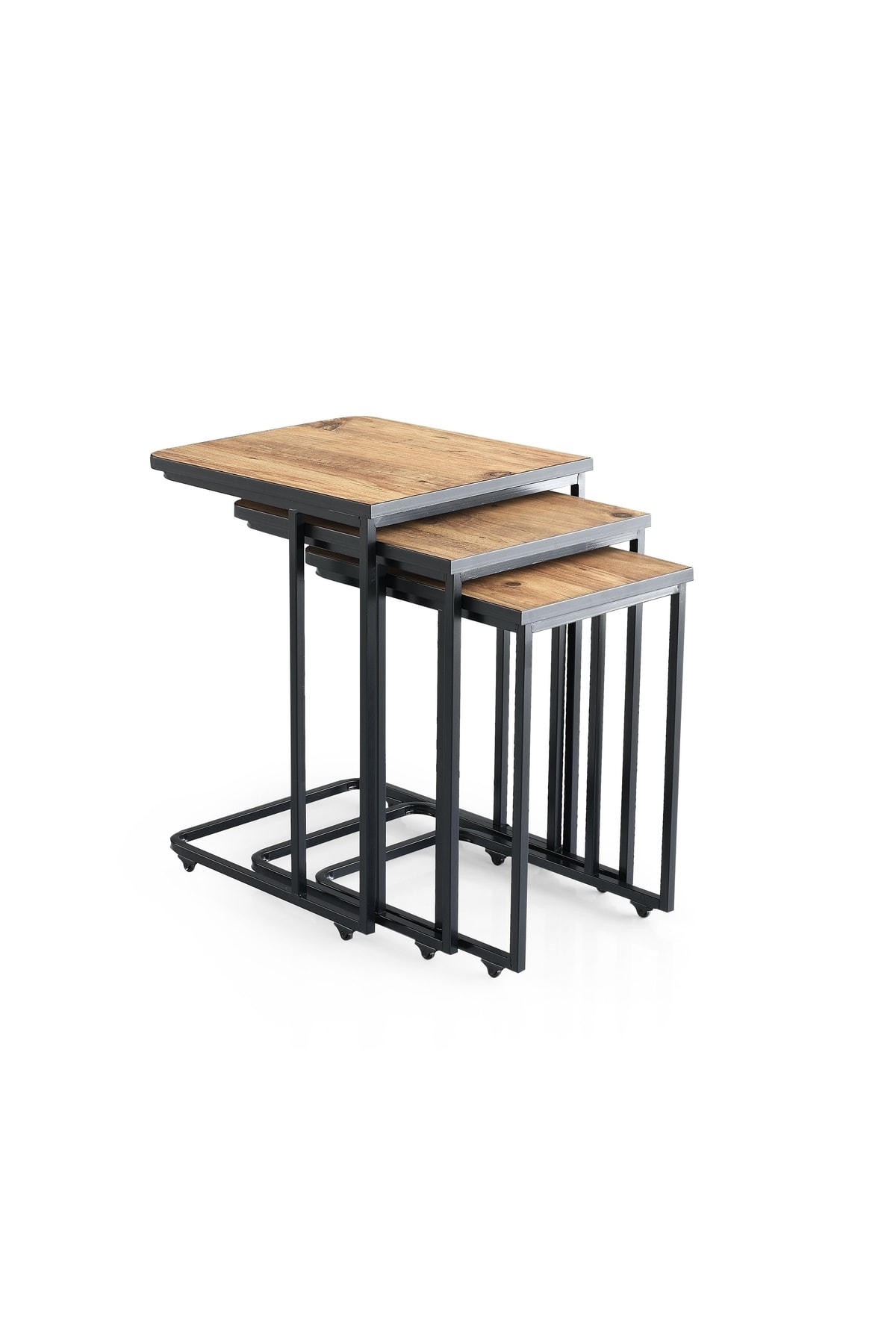 MUTLU ALIŞVERİŞ MERKEZİ C Zigon Sehpa Mdf 3 Lü Tekerlekli Servis ...