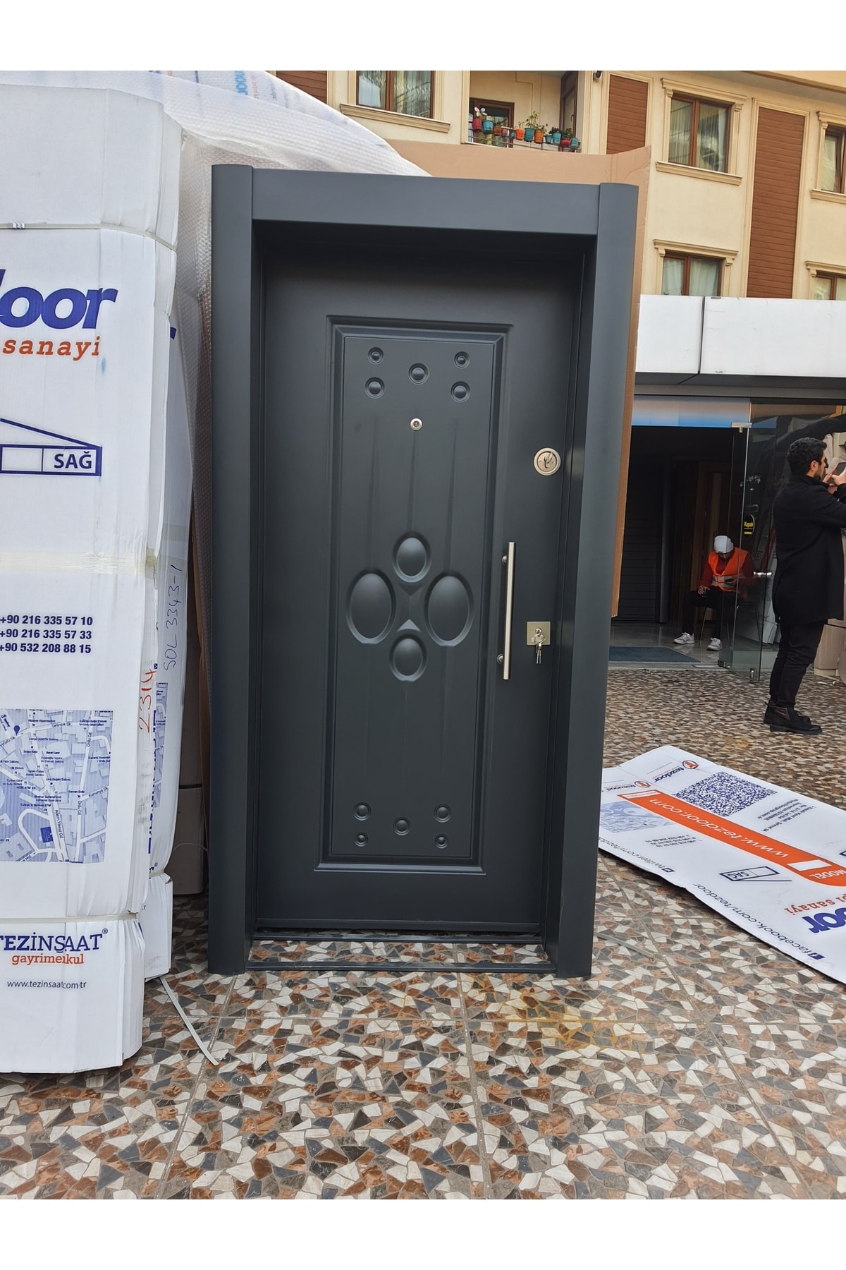 Tezdoor Sac Celik Kapi Tırnakli Sistem Çelik Kapı, Ahşap Kaplama ...