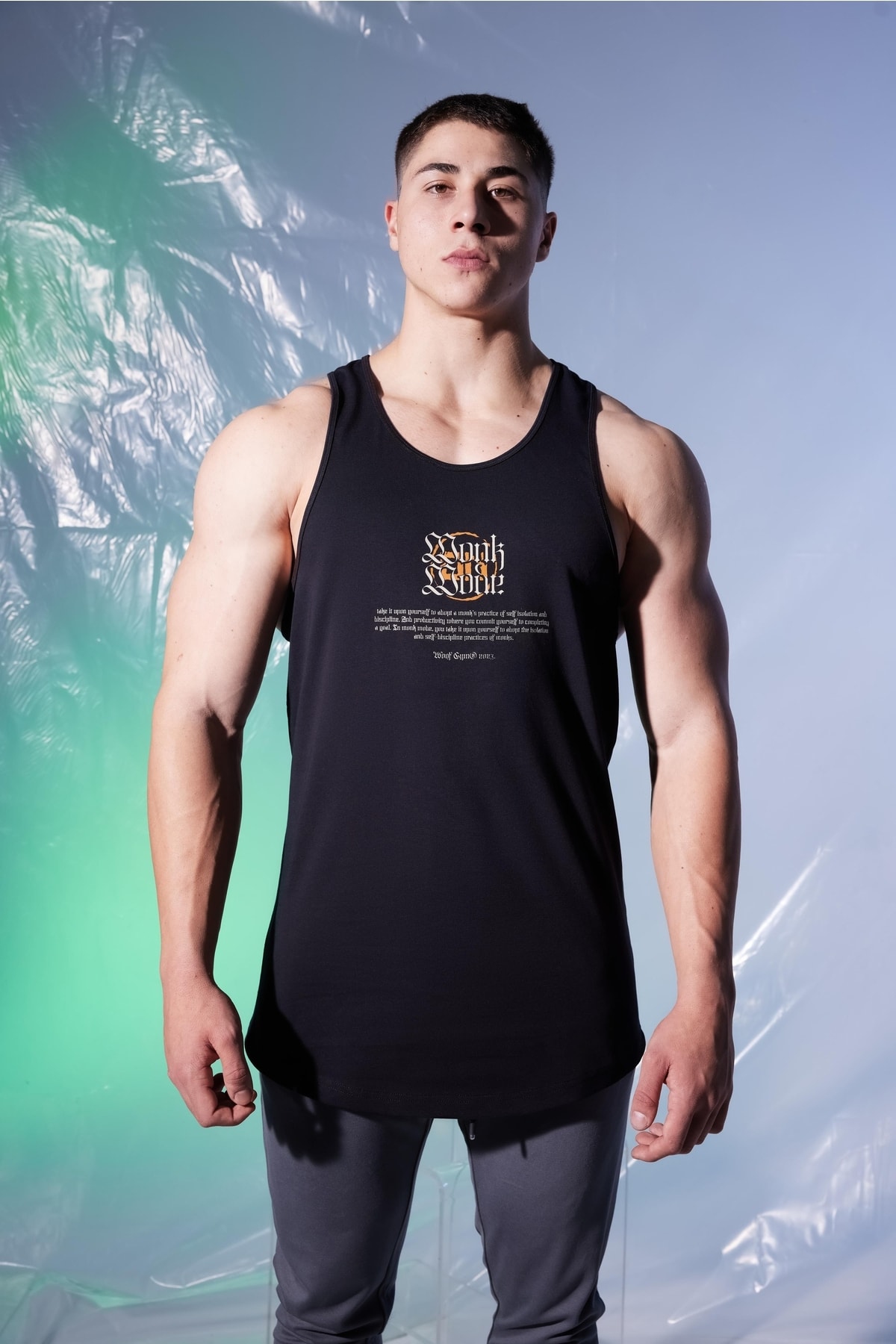 Woof Gym Monk Mode Baskı Klasik Atlet - Siyah Fiyatı, Yorumları - Trendyol