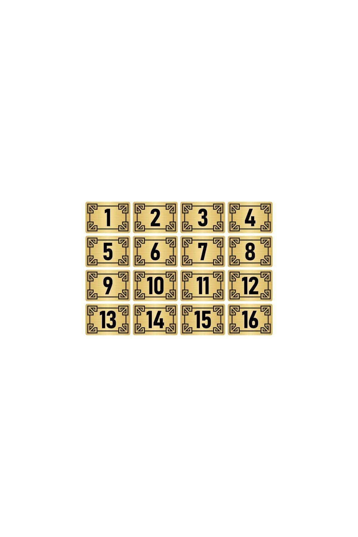 Özarslan Dizayn Metal Door Table Cabinet Number Sign 7X10Cm Gold Color ...