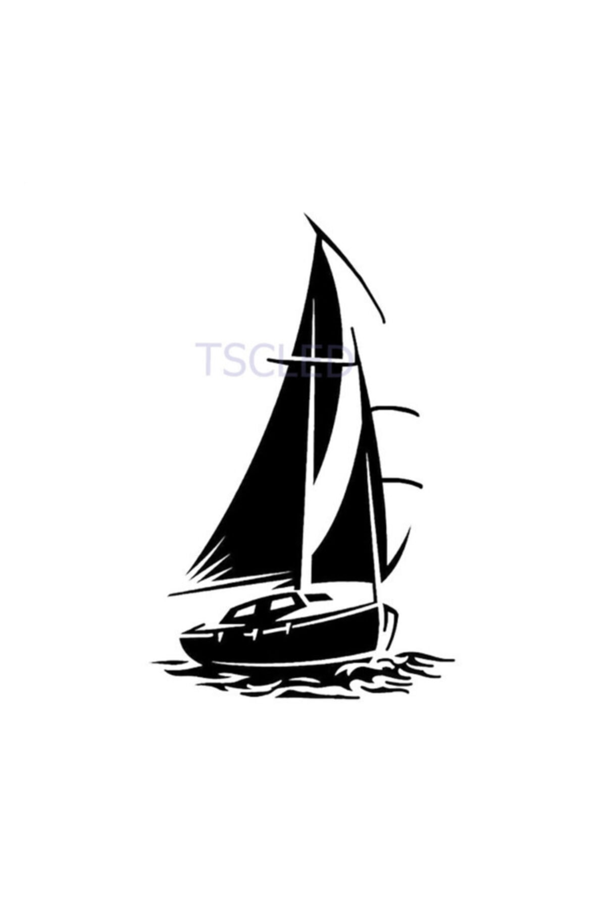 TSC Boat Ship Sea Ocean Waves Car Sticker- Trendyol