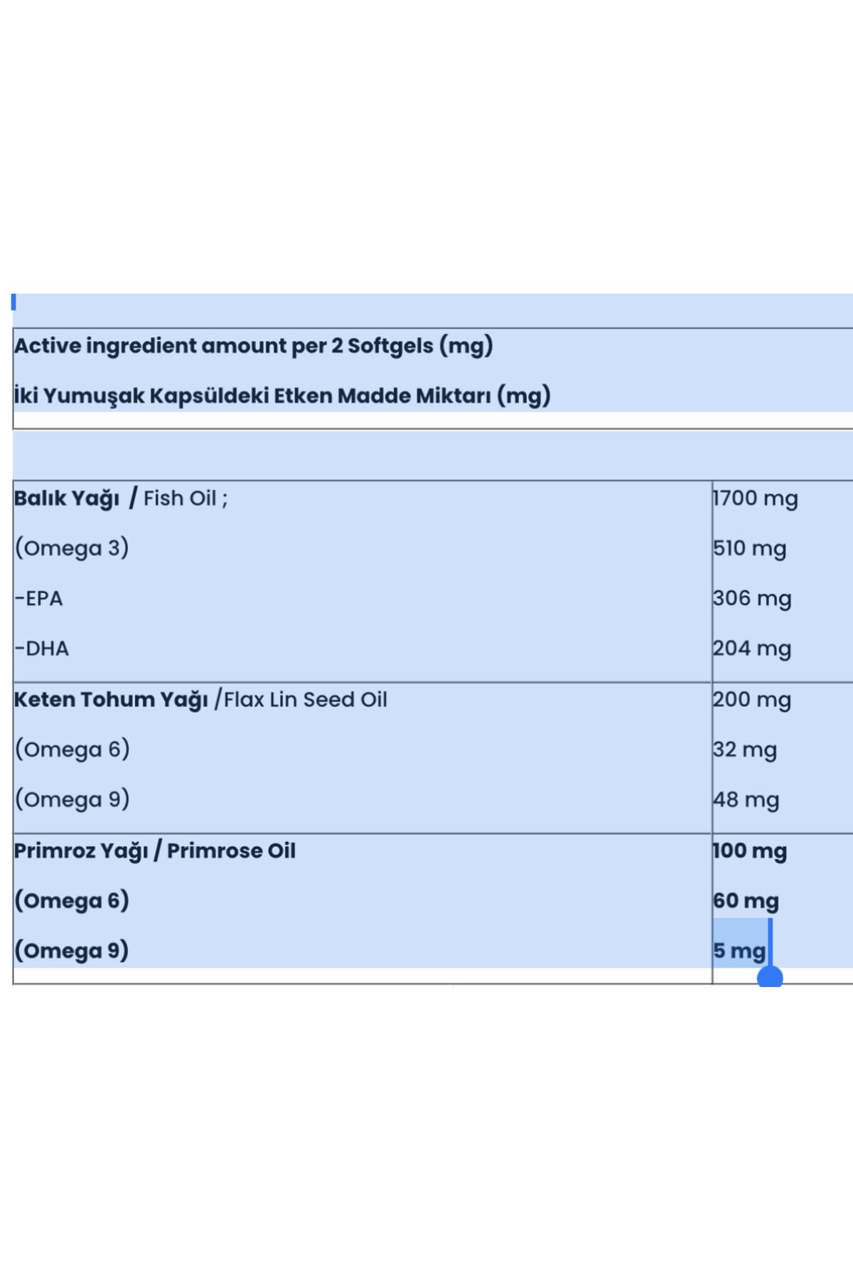HerbalLive Omega 3 6 9 Içeren Takviye Edici Gıda 60 Yumuşak Soft Jel ...