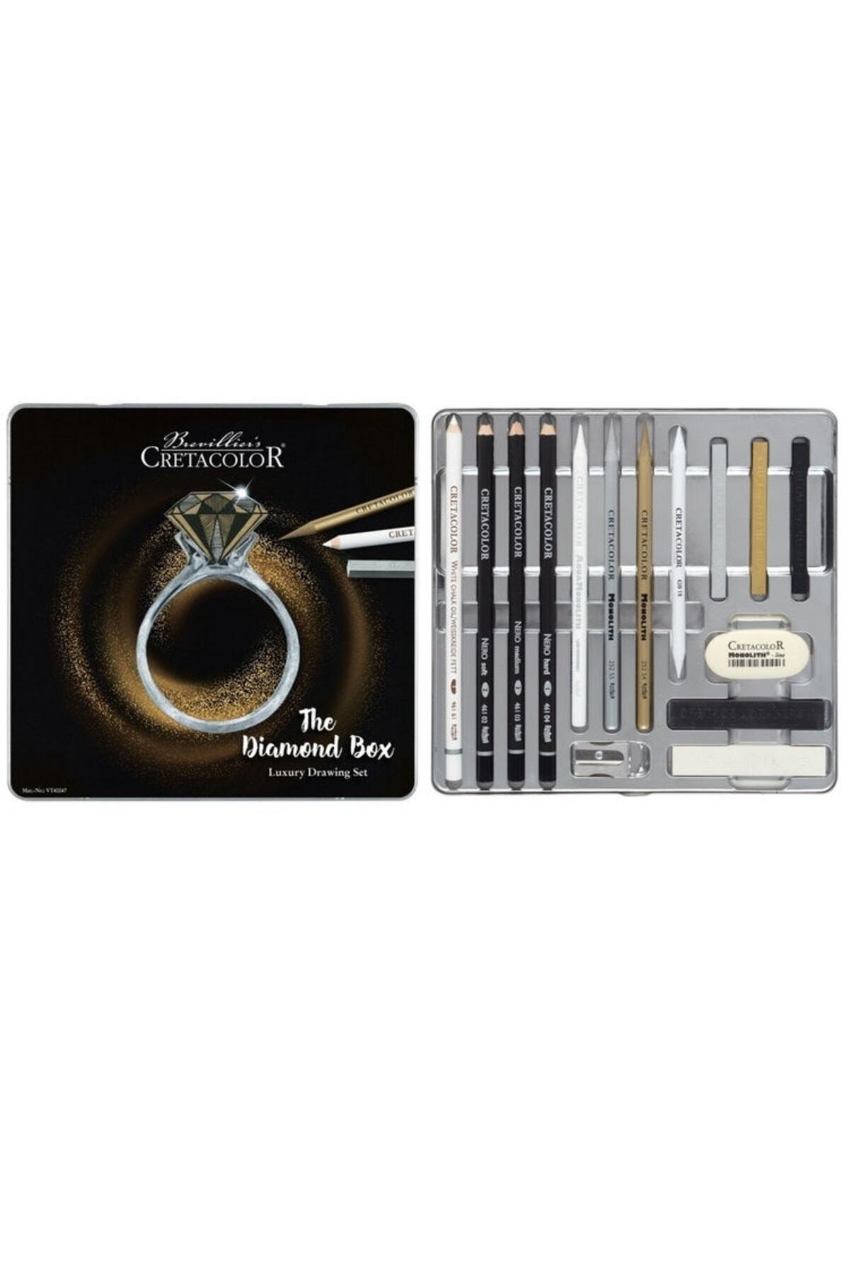 CretaColor Diamond Box Luxury Drawing Set Karakalem Eskiz Çizim Seti 15 ...