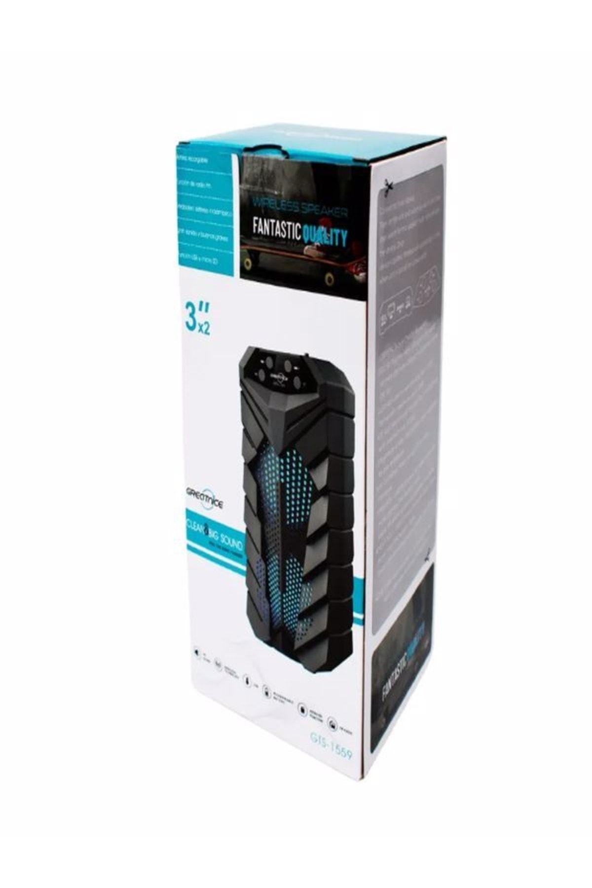 ULTRATEKNO Gts 1559 3"x2 Fantastik Bluetooth Hoparlör Fm Usb Tf Aux ...