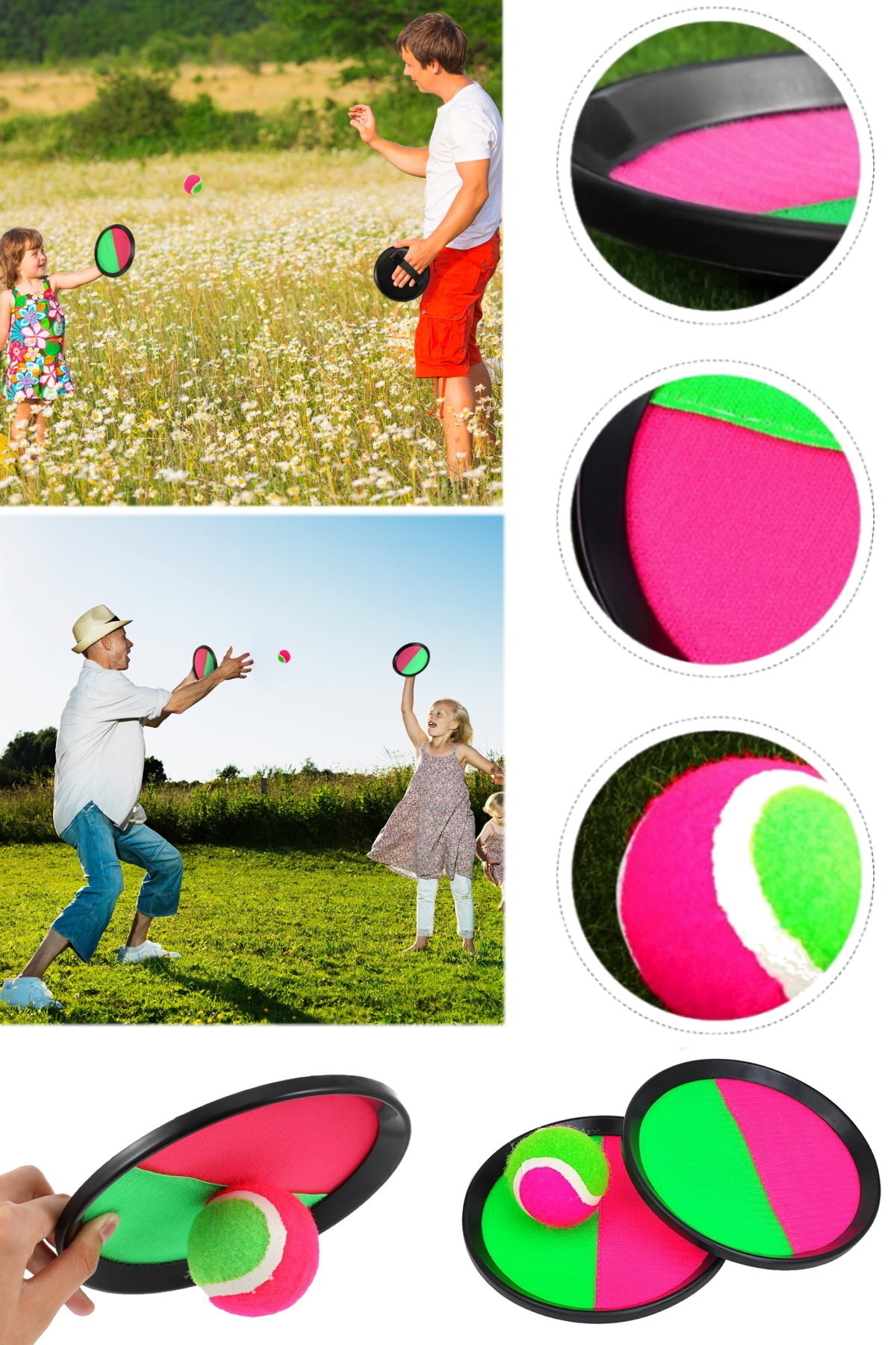 Utelips Açık Hava Sporları Ebeveyn-çocuk Yakalama Topu Oyuncak Yapışkan ...
