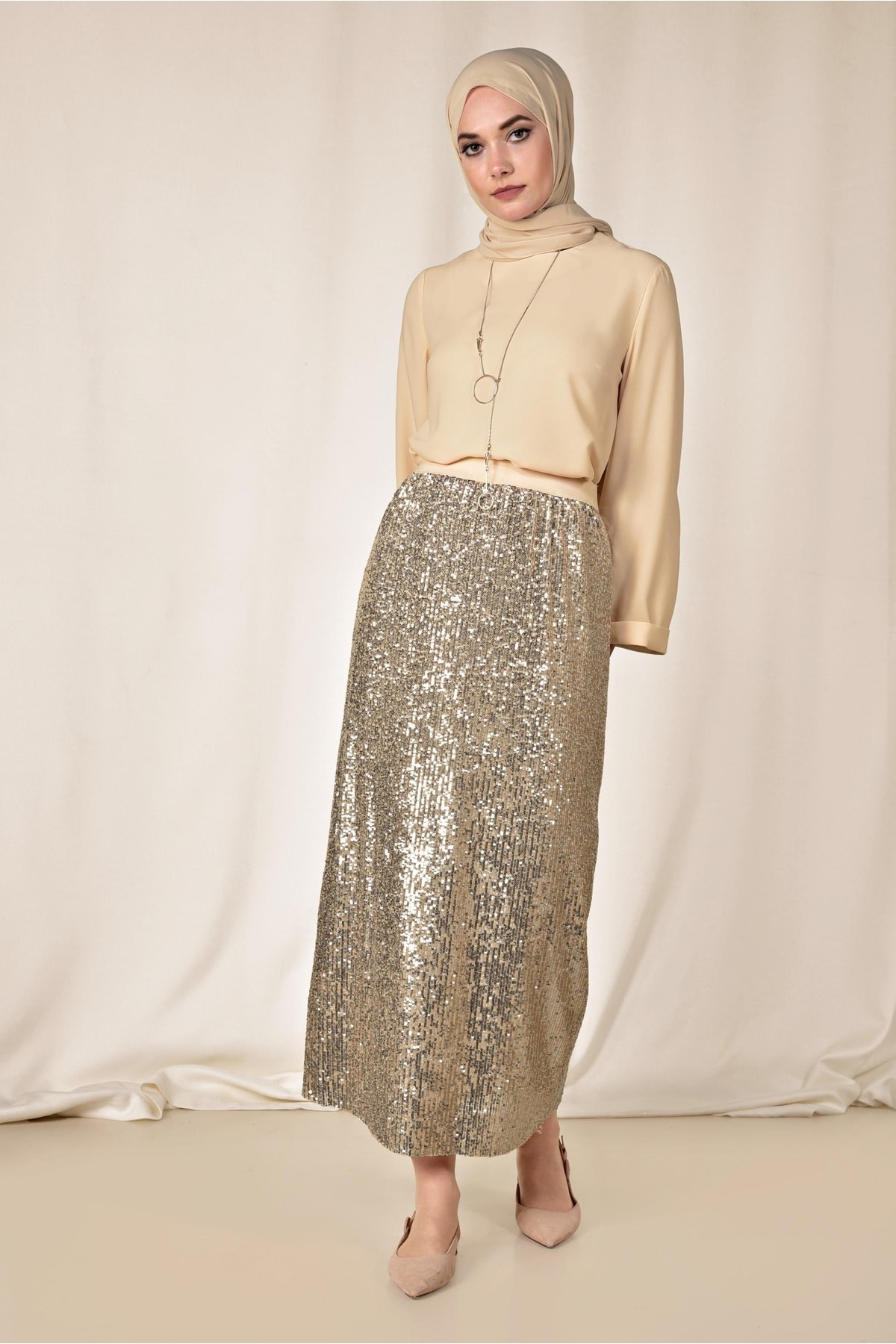 zden wear Altın Pul Payet Etek - Fiyatı, Yorumları