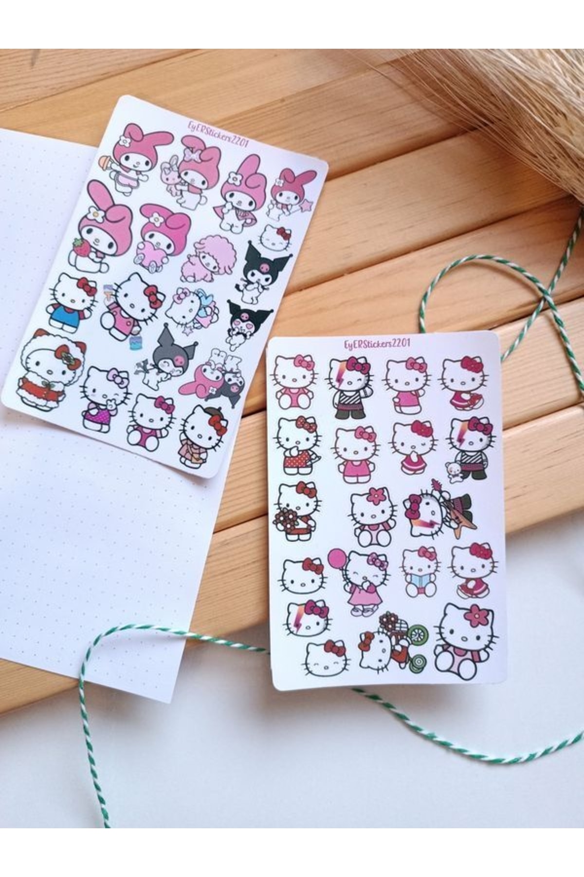 EyER Shoping Hello Kitty Sanrio Etiket Planlayıcı Telefon Sticker Set ...