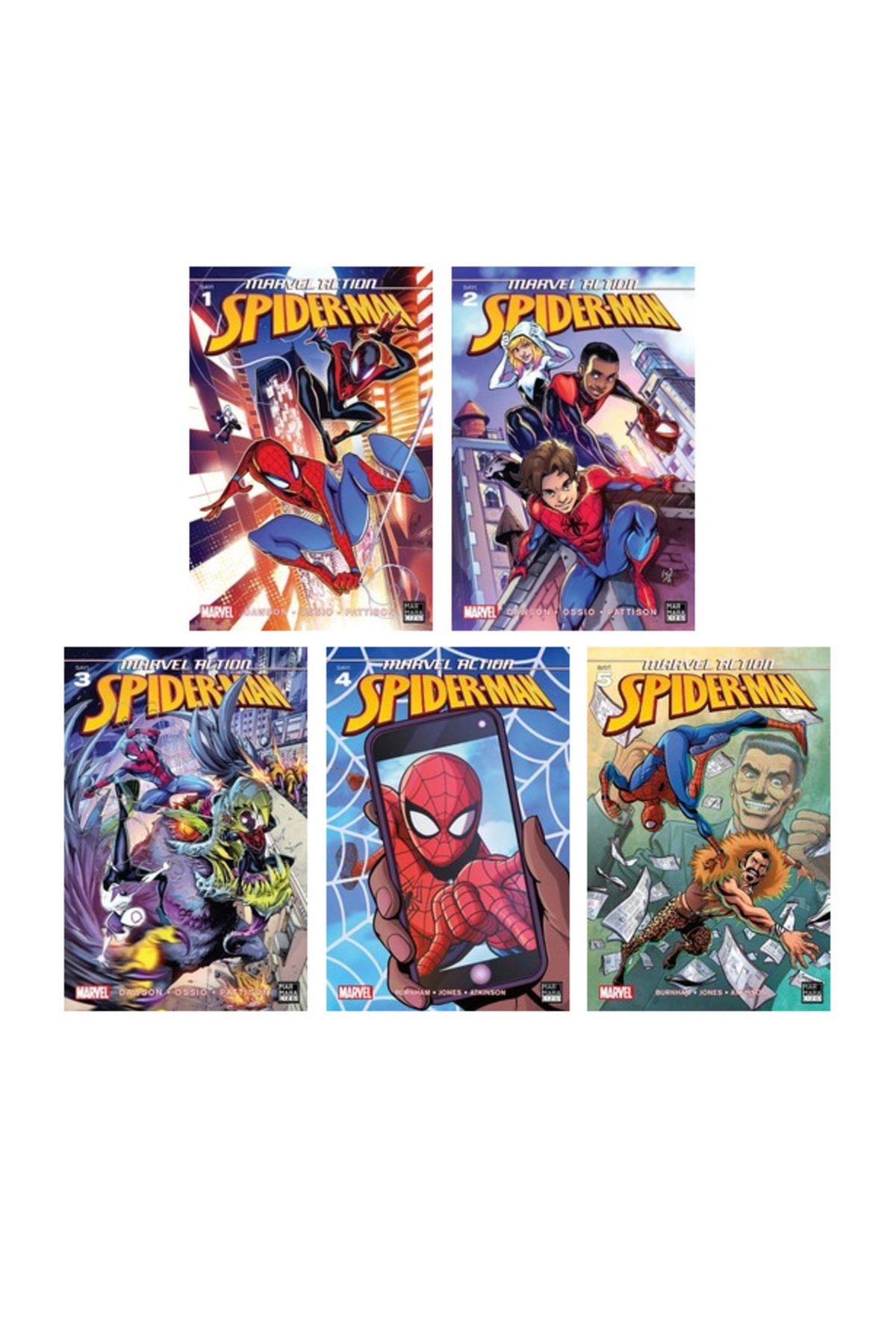 Marmara Çizgi Marvel Action Spider-man 5'li Çizgi Roman Seti Fiyatı ...