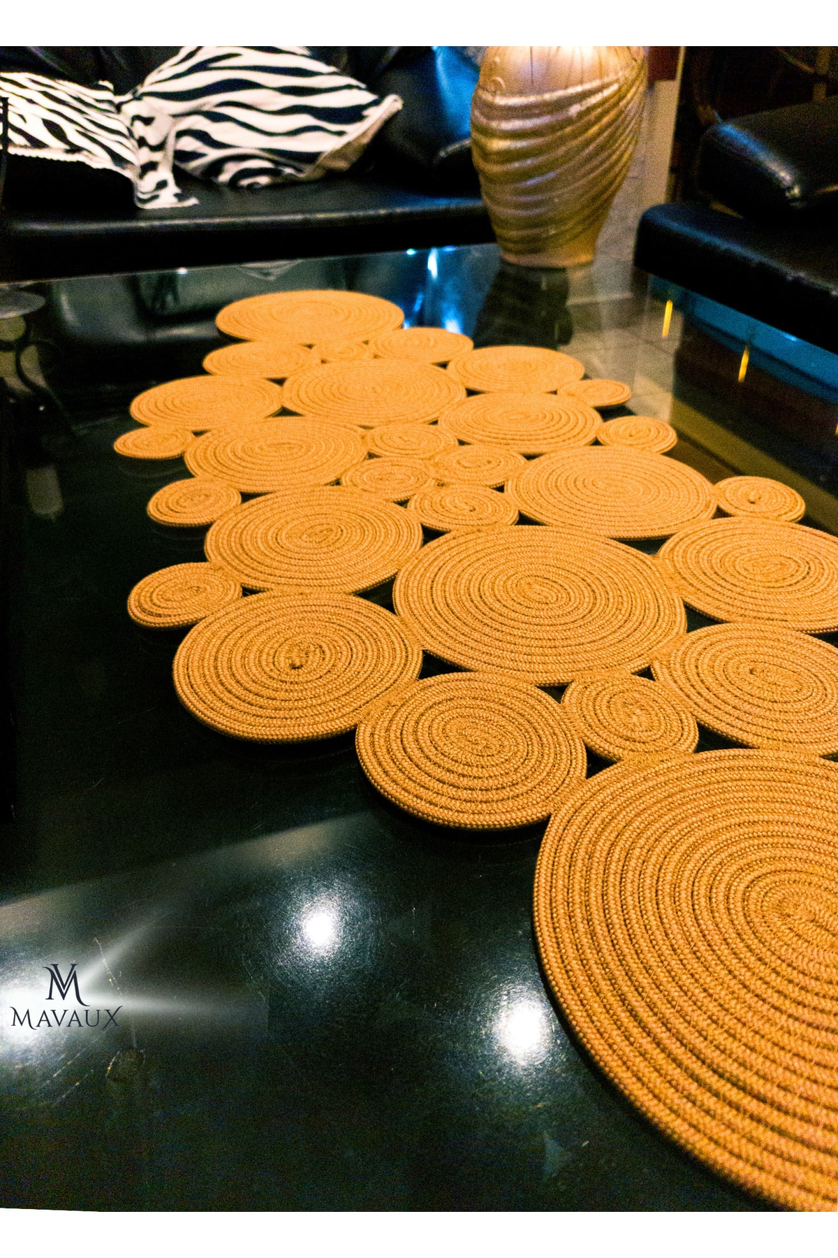 MaVaux , 40 X 90cm Hasır Jüt Halat Salon Sehpa Örtüsü, Mutfak Masa ...