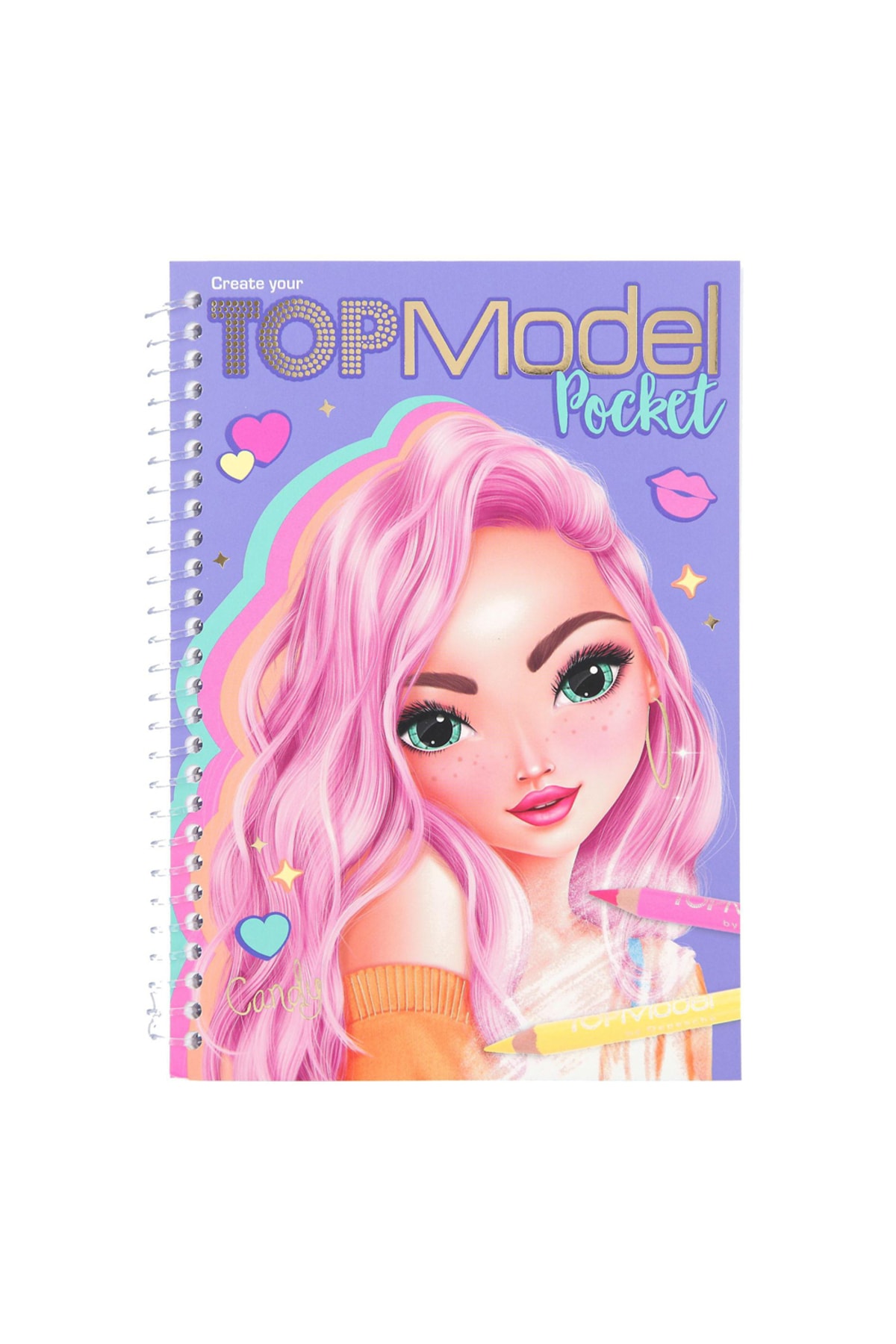 top model pocket coloring book