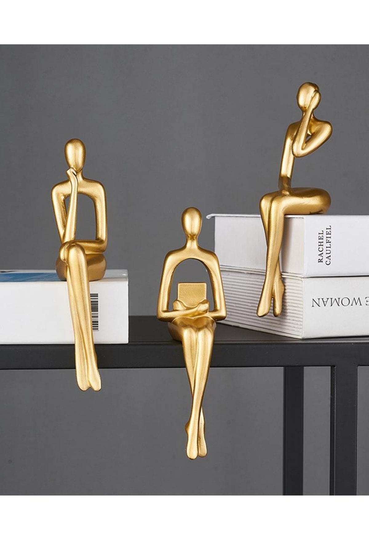 SUME Iskandinav Tarz Dekoratif 3 Adet Soyut Düşünen Heykel Biblo Ev ...