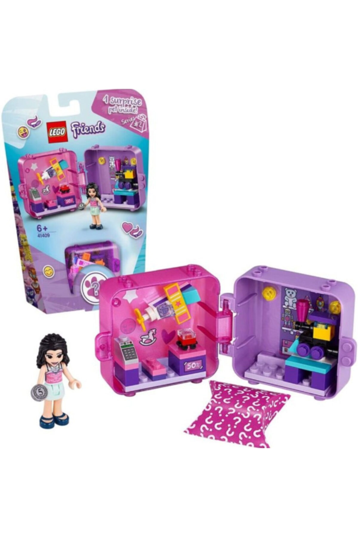 LEGO Unisex Çocuk Pembe Friends Emma'nın Alışveriş Oyun Küpü 41409 ...