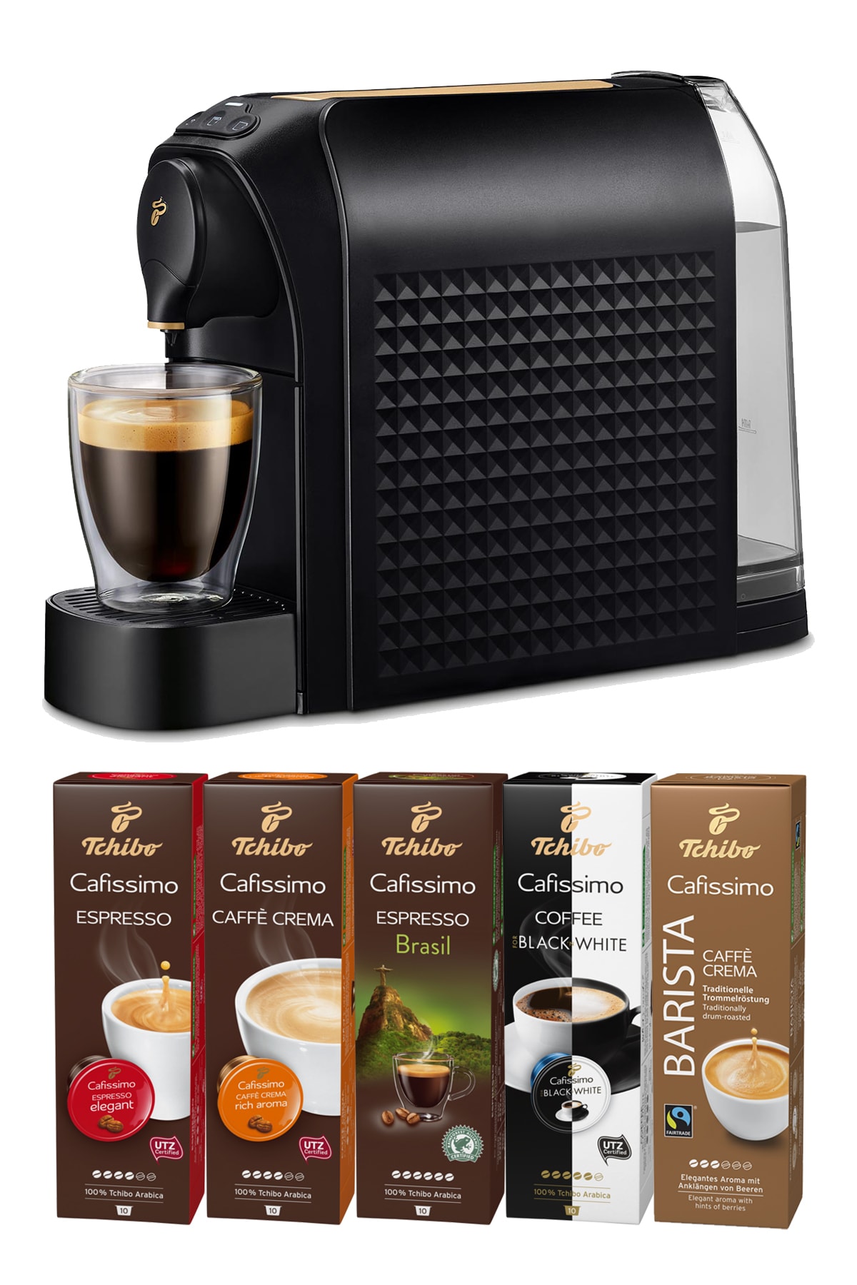Tchibo Cafissimo Easy - Black and Gold Espresso Machine - Trendyol