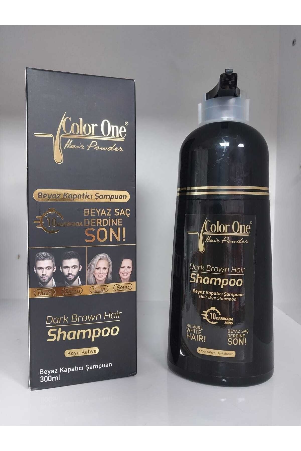 Color One Hair Beyaz Saçlara Özel Koyu Kahve Şampuan Boya 300ml Fiyatı ...
