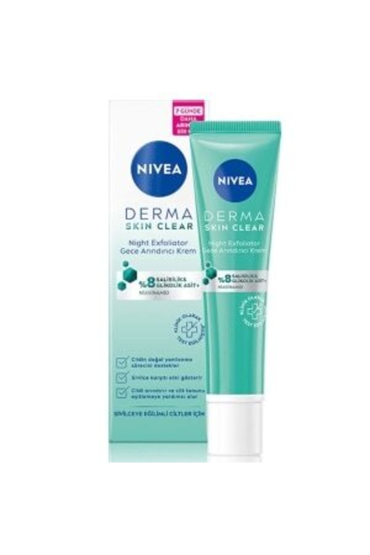 NIVEA Derma Skin Clear Night Exfoliator Gece Arındırıcı Krem 40 ml ...