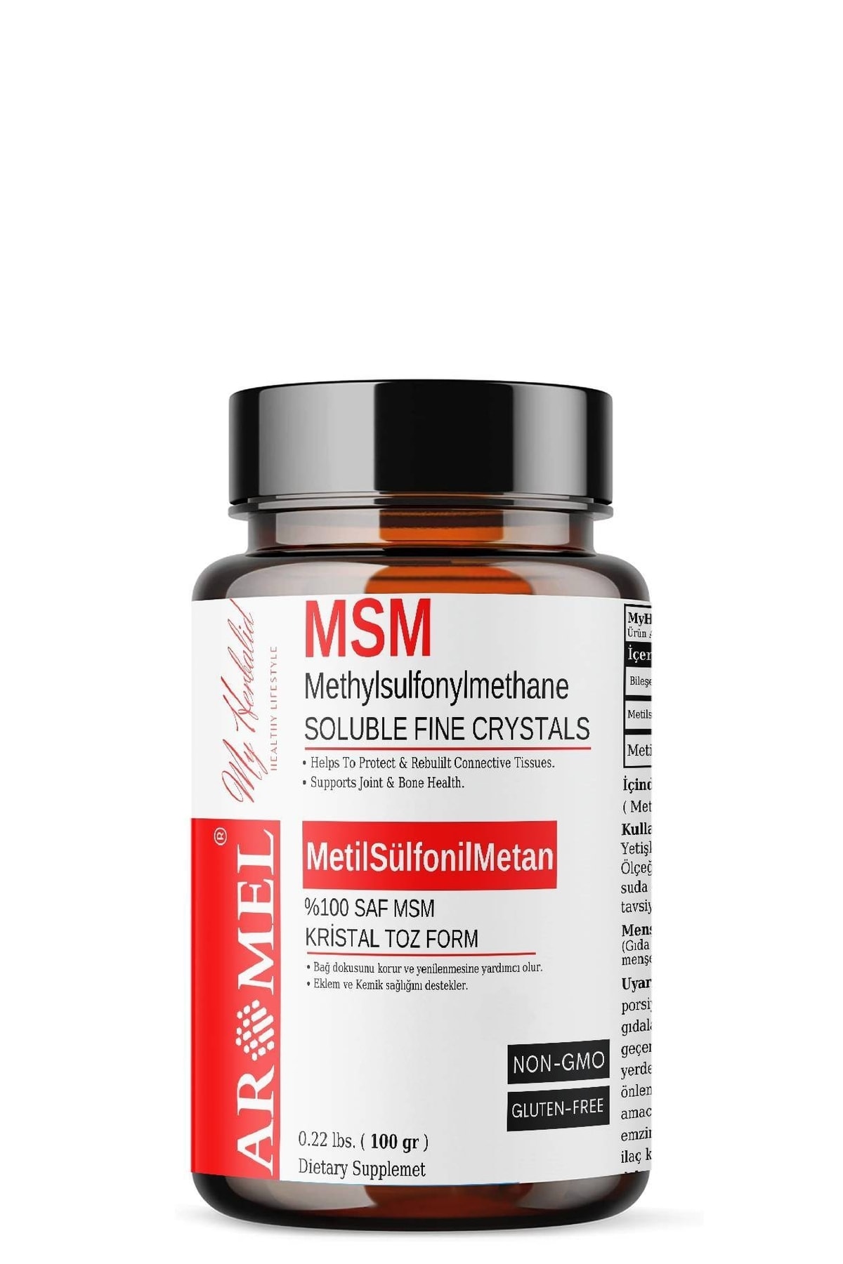 Aromel Msm Metil Sülfonil Metan | 100 gr | ?methyl Sulfonyl Methane ...