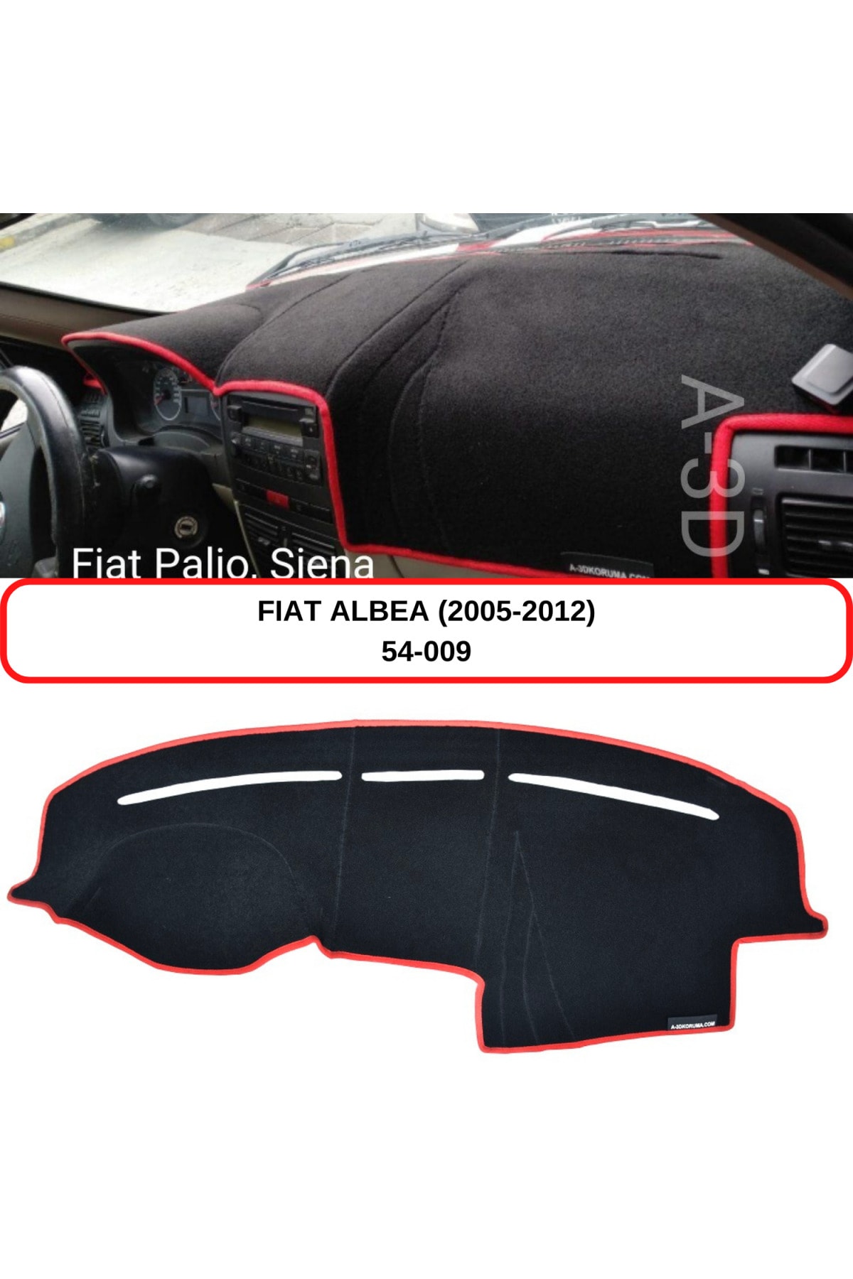 A3D TORPİDO KORUMA Fiat Albea (2005-2012) Torpido Koruması / Halısı ...