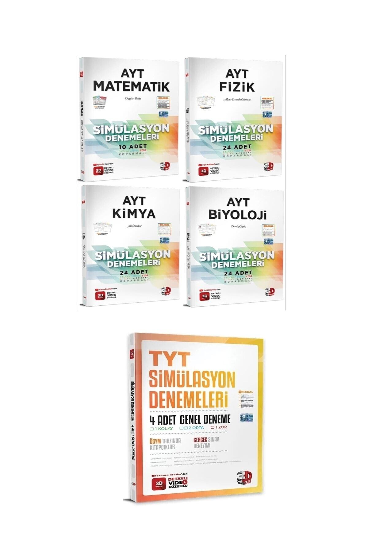 3D Yayınları 3d 2023 Ayt Matematik, Ayt Fizik, Ayt Kimya, Ayt Biyoloji Ve 4 Adet Tyt Genel ...