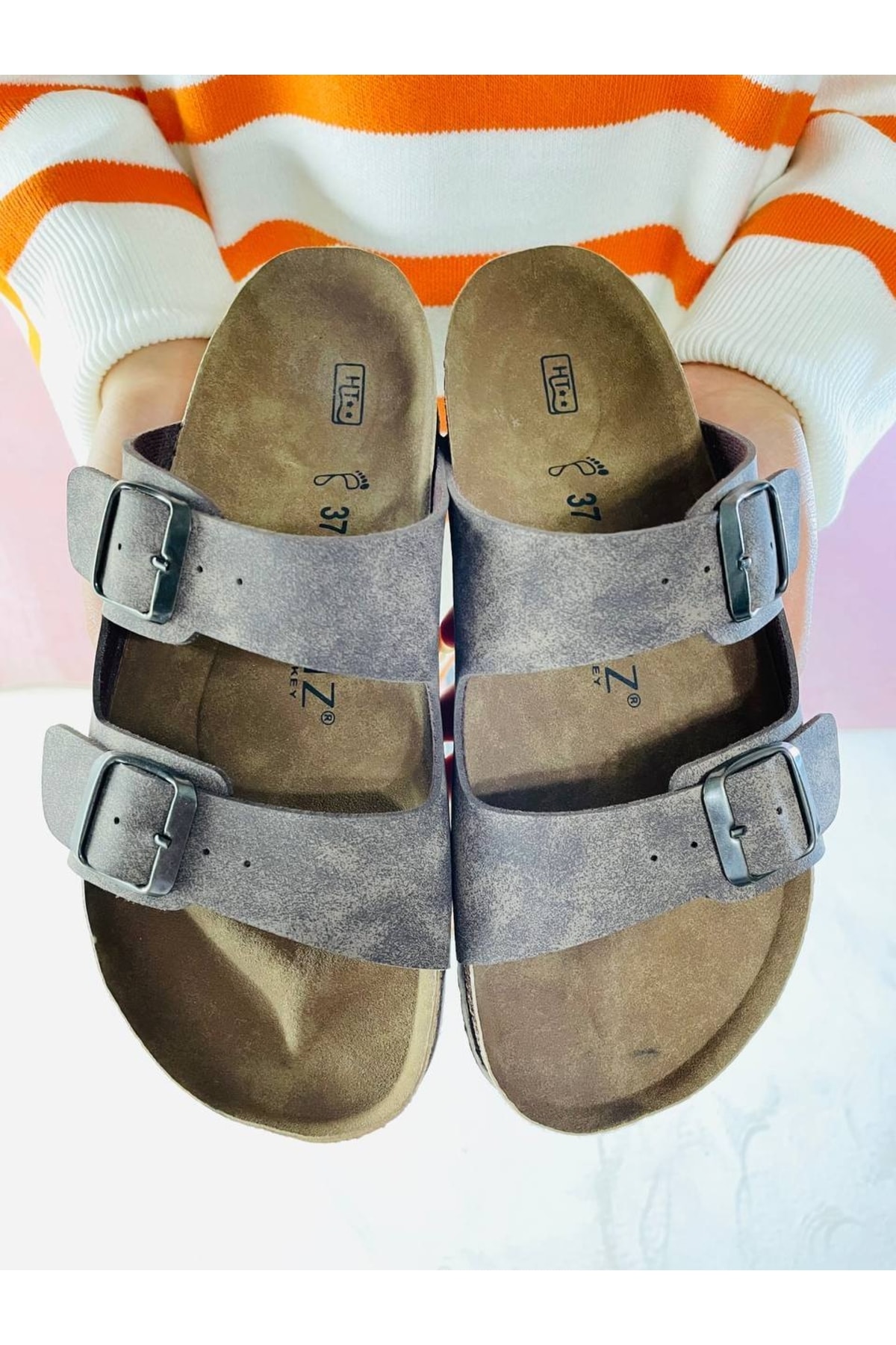 YILDIZ SHOES Unisex Ortopedik Taban Günlük Rahat Çift Bantlı Tokalı ...