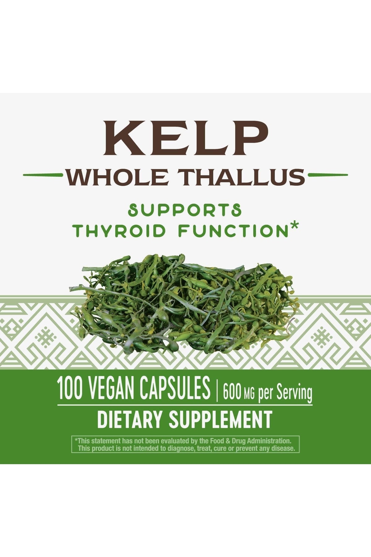 Nature's Way Kelp Whole Thallus Laminariales Sodium Iodine Thyroid ...