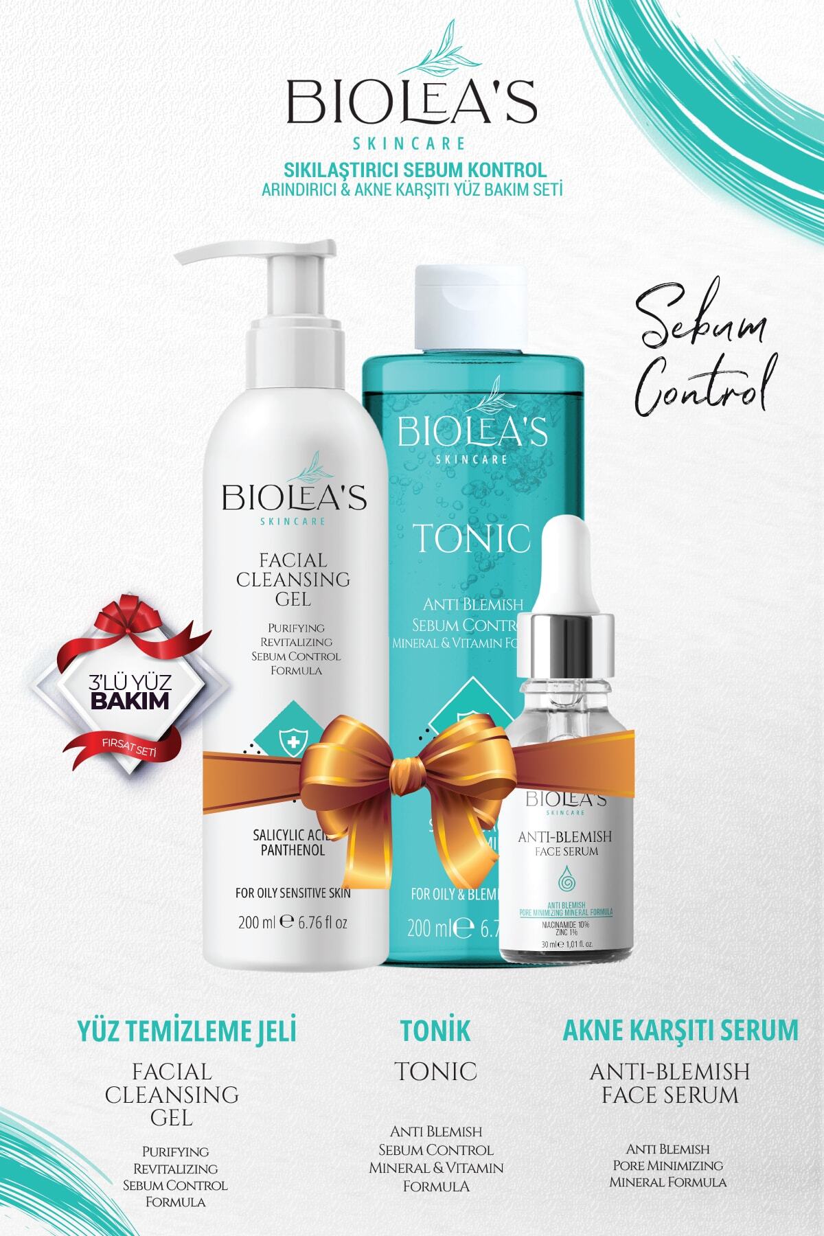 Biolea's skincare Akne Karşıtı Sebum Kontrol Vitamin Ve Mineral Formül ...