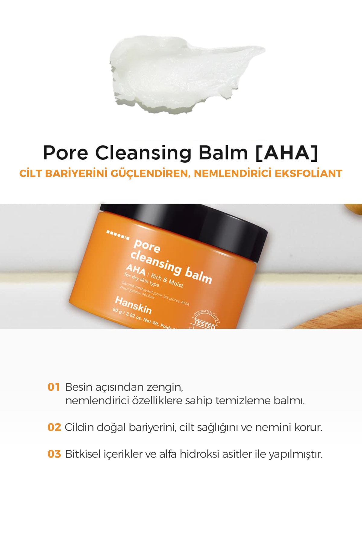 Hanskin Pore Cleansing Balm Aha- Kuru Ciltler/gözenek Ve Makyaj ...