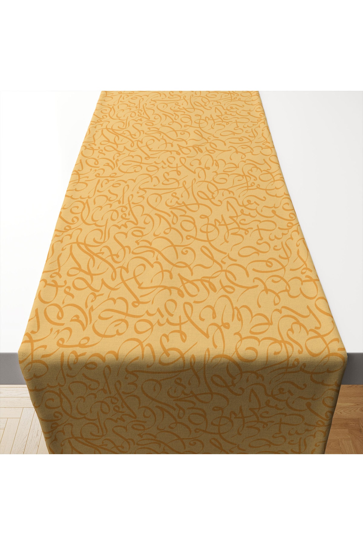 Tataroğlu Dijital Kumaş Ramadan Collection-mustard Color Calligraphy ...