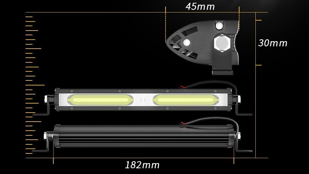 Unichrome 18w Cob Bar 180mm Led Off Road 12/24v Su Geçirmez Spot Tekne ...