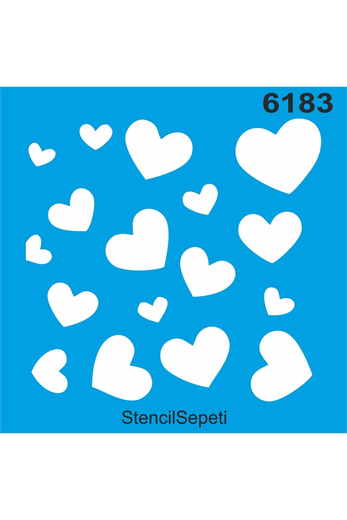 StencilSepeti Kalpler Desen - Stencil Boyama Şablonu 20x20cm Fiyatı ...