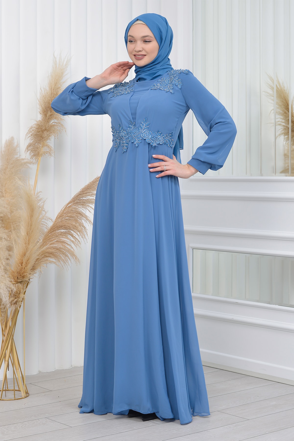 poplinmoda Güpürlü Şifon Abiye-cavide Model - Fiyatı, Yorumları