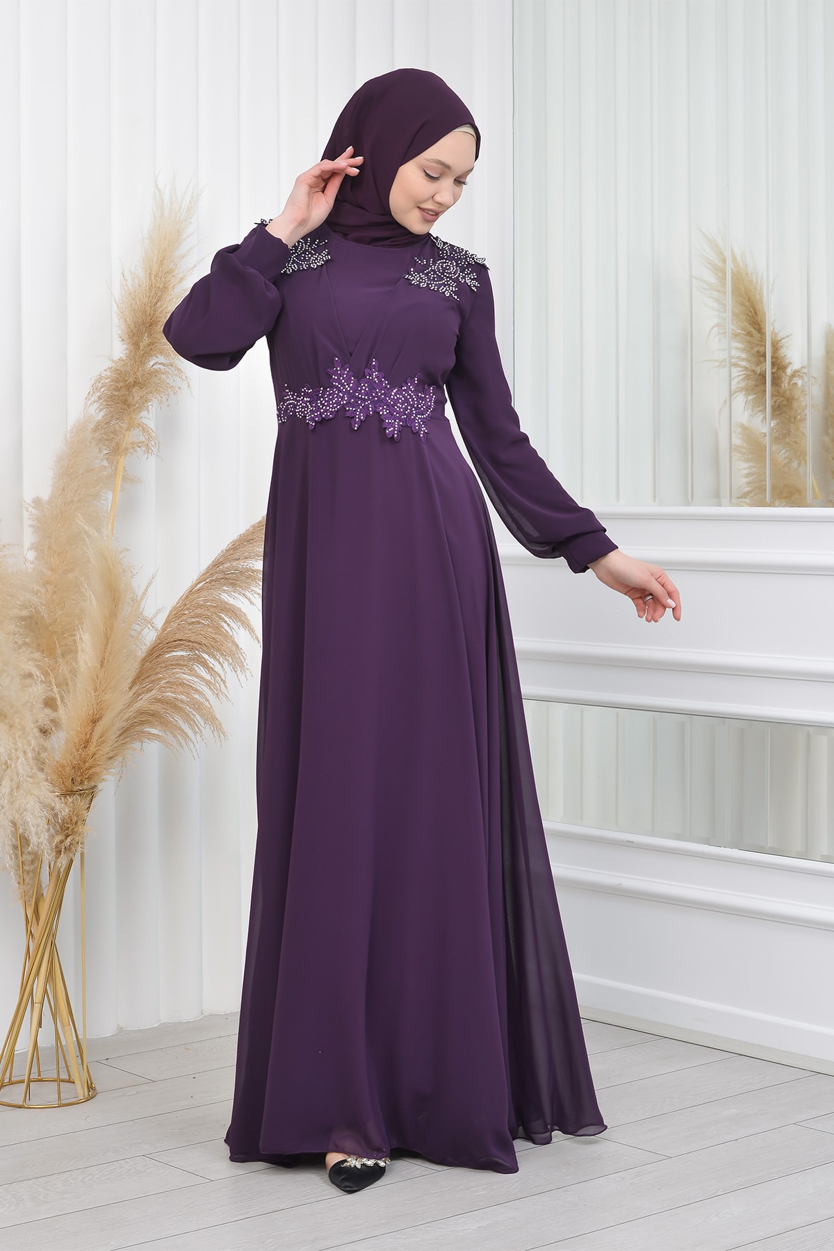 poplinmoda Güpürlü Şifon Abiye-cavide Model - Fiyatı, Yorumları