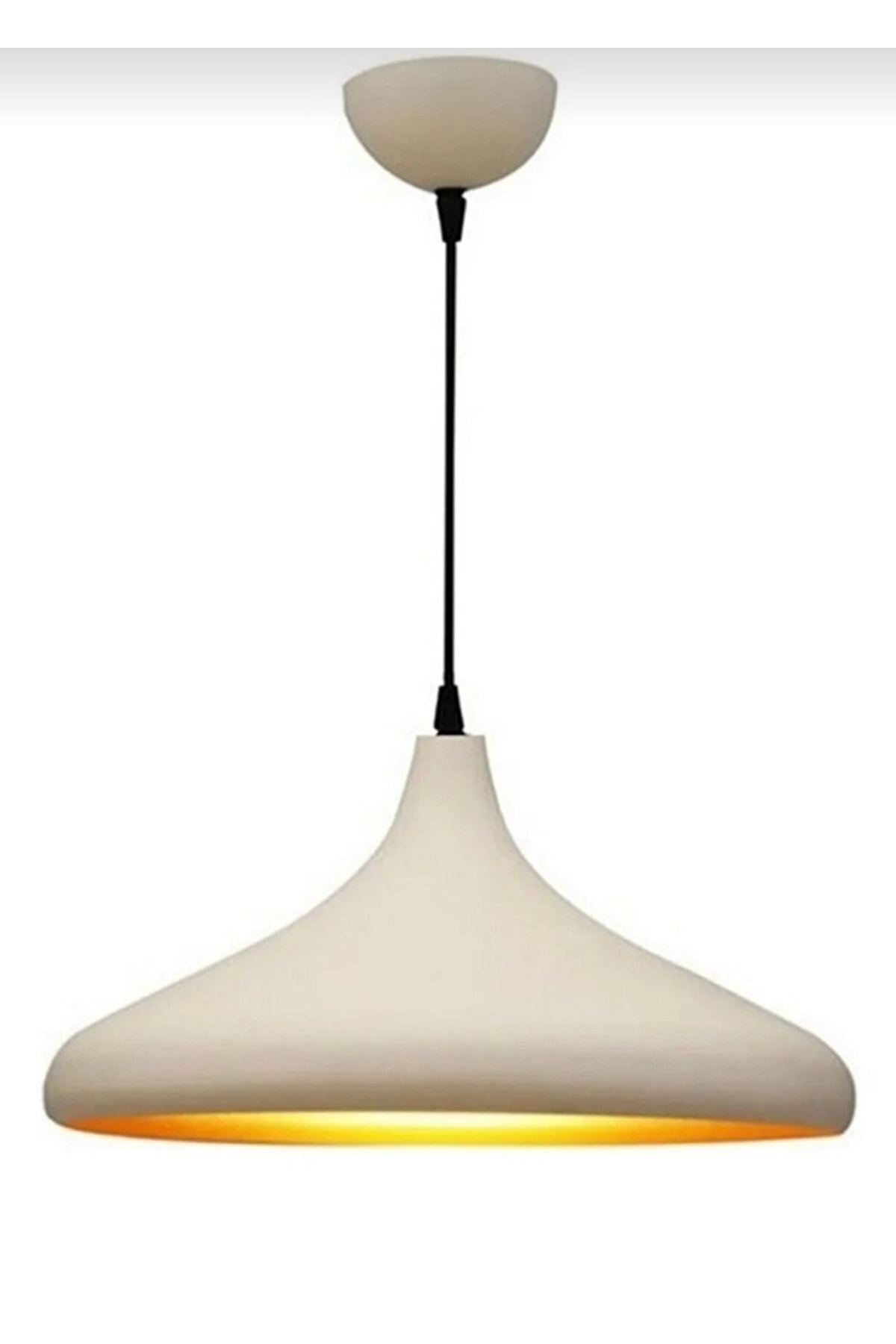 RİOLİGHT Modern Beyaz Içi Gold Oda,mutfak,cafeler Için Tekli Metal ...