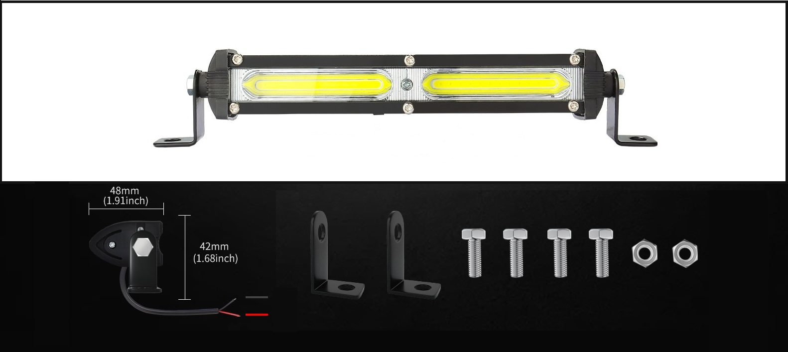 Unichrome 18w Cob Bar 180mm Led Off Road 12/24v Su Geçirmez Spot Tekne ...
