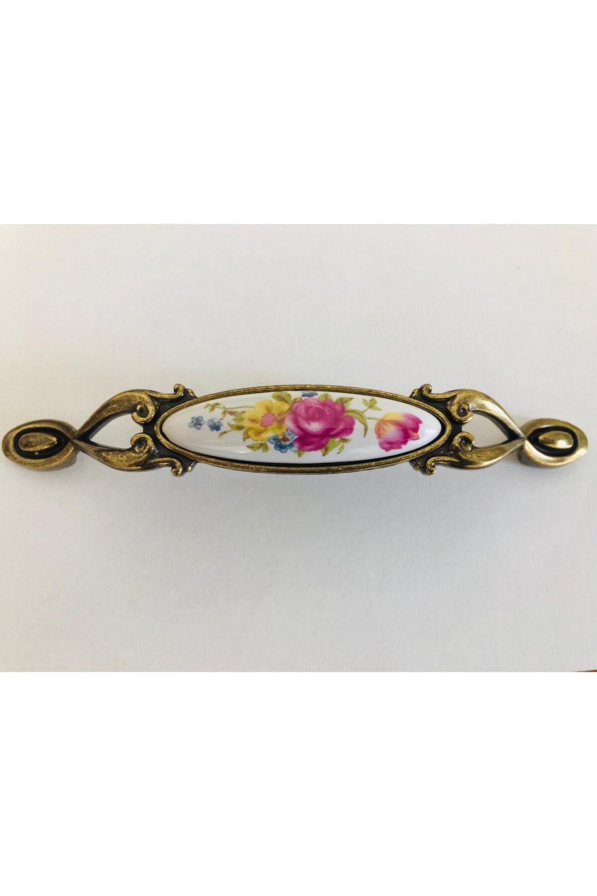 CLV PORSELEN KULP 128mm White Porcelain Flower Patterned Italian Handle ...