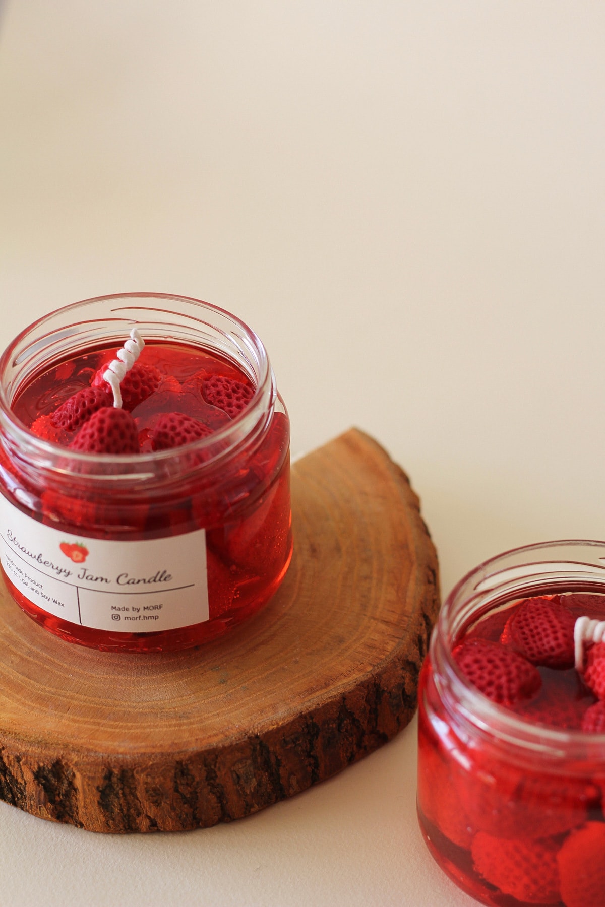 Morf Strawberry Jam Candle | Çilek Reçeli Görünümlü El Yapımı Çilek ...