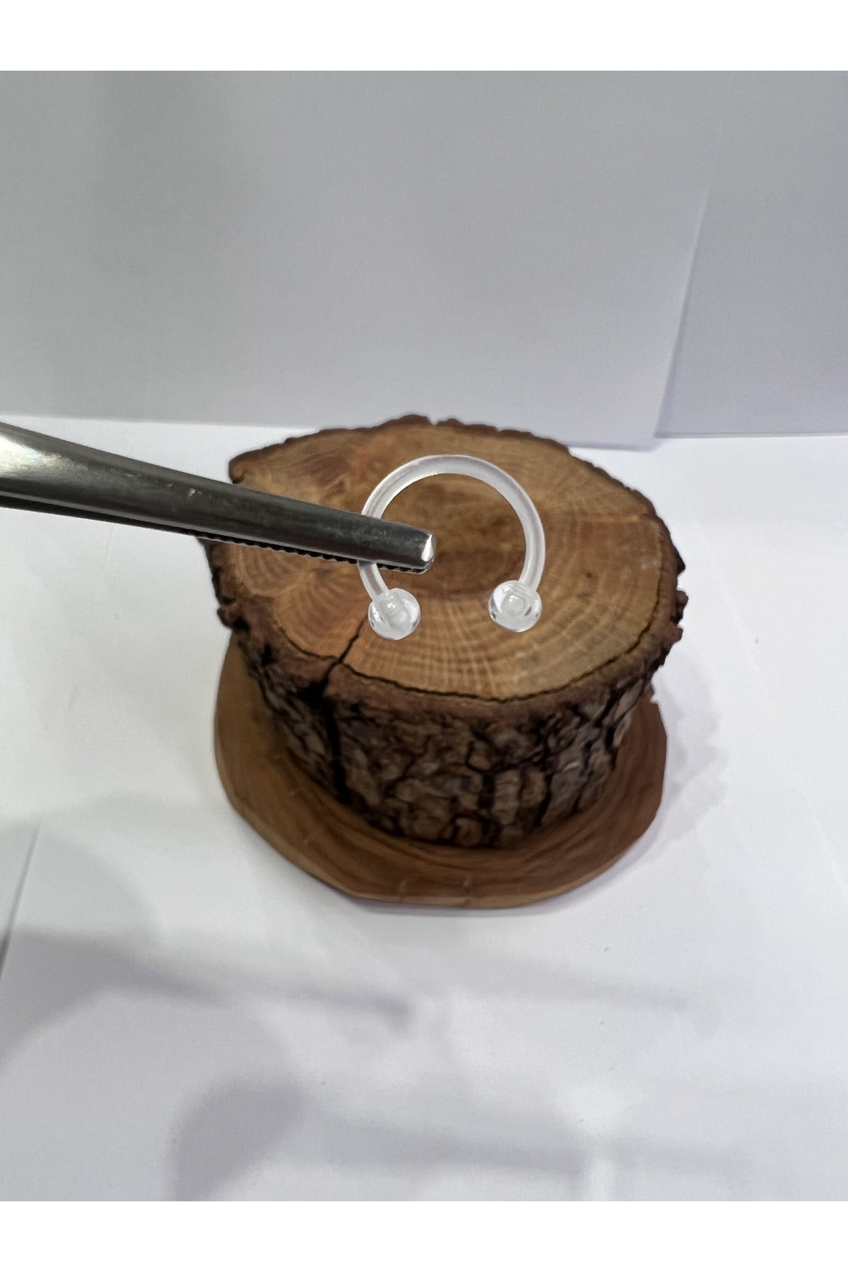 Karınca Piercing Büyük 10 Mm Şeffaf Bioplast Tragus Dudak Helix Septum ...