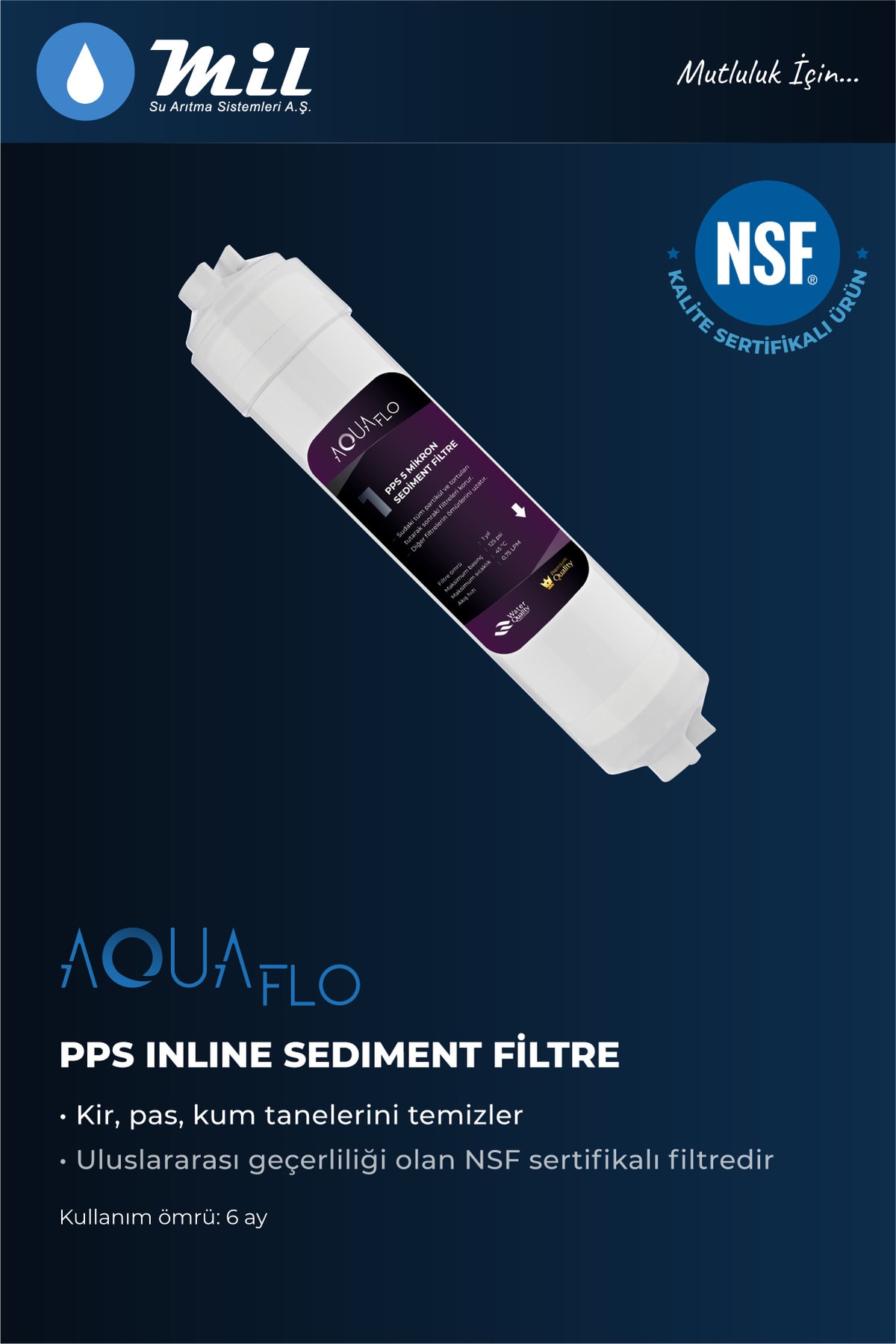 AQUAFLO Kapalı Kasa Su Arıtma Cihazı 13lü Filtresi Standart Membran Set ...