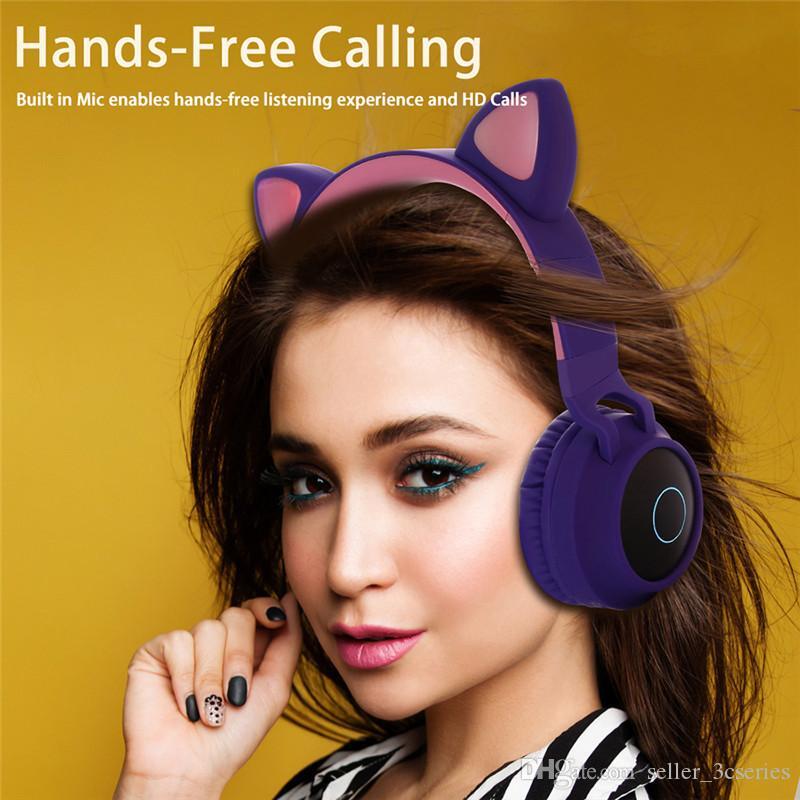 Butfulake Kablosuz Kedili Kulaklık Kedi Kulaklık Şık Kulaklık ...