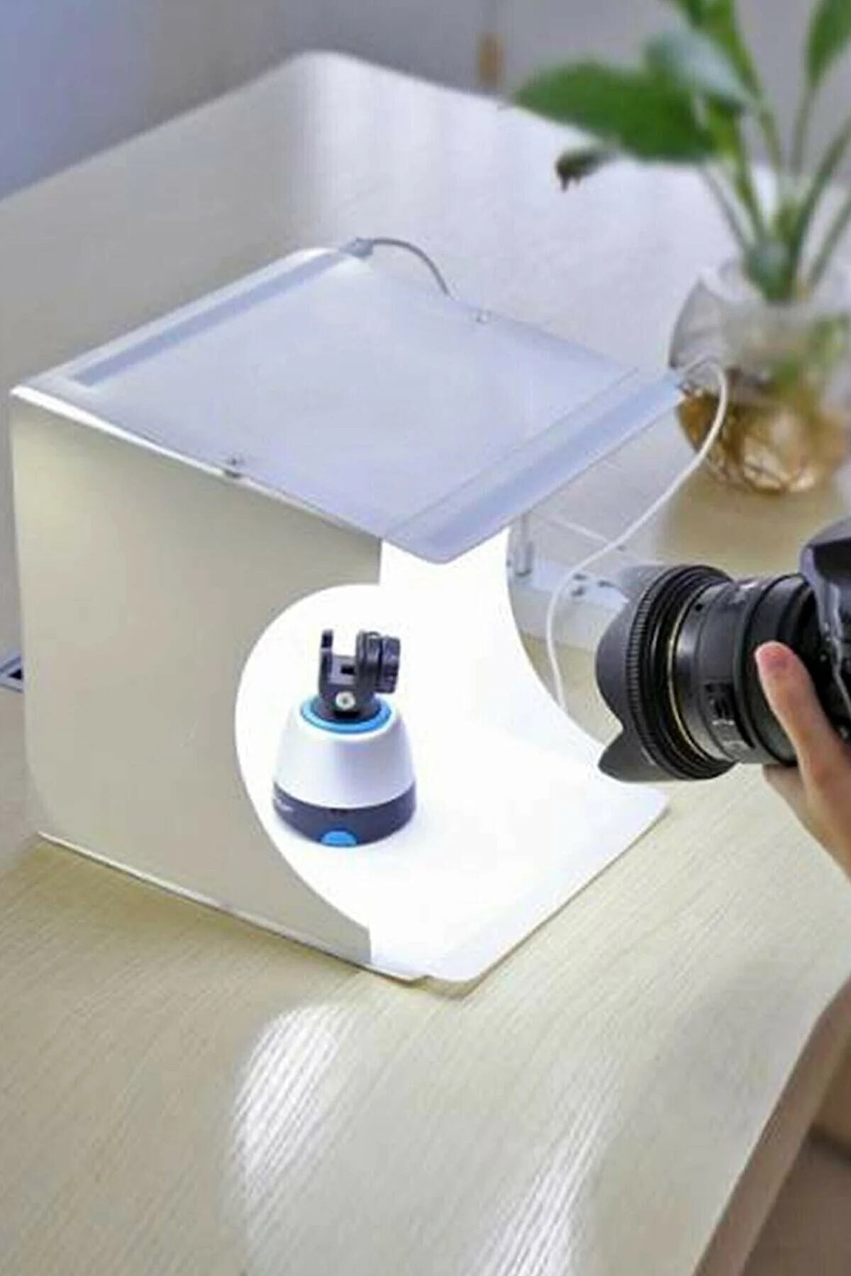 TechnoStation Ürün Çekim Çadırı Mini Fon Fotoğraf Stüdyosu Ledli Işık ...