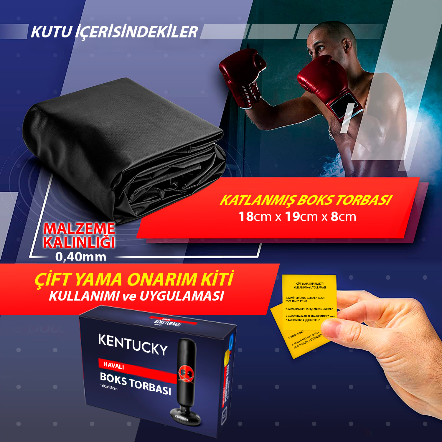 Kentucky 120 Cm Premium Dikey Ayaklı Çocuk Şişme Boks Torbası Fiyatı ...