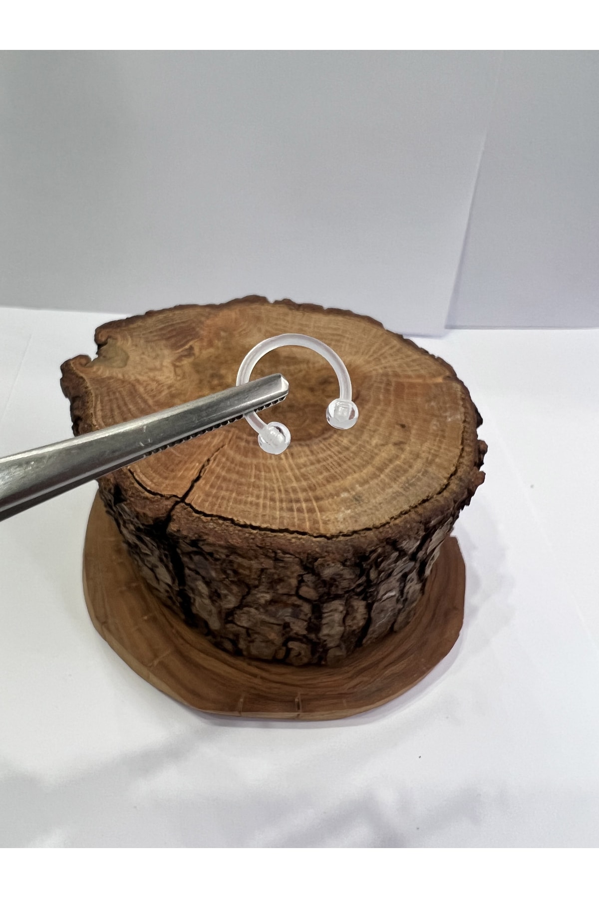 Karınca Piercing Büyük 10 Mm Şeffaf Bioplast Tragus Dudak Helix Septum ...