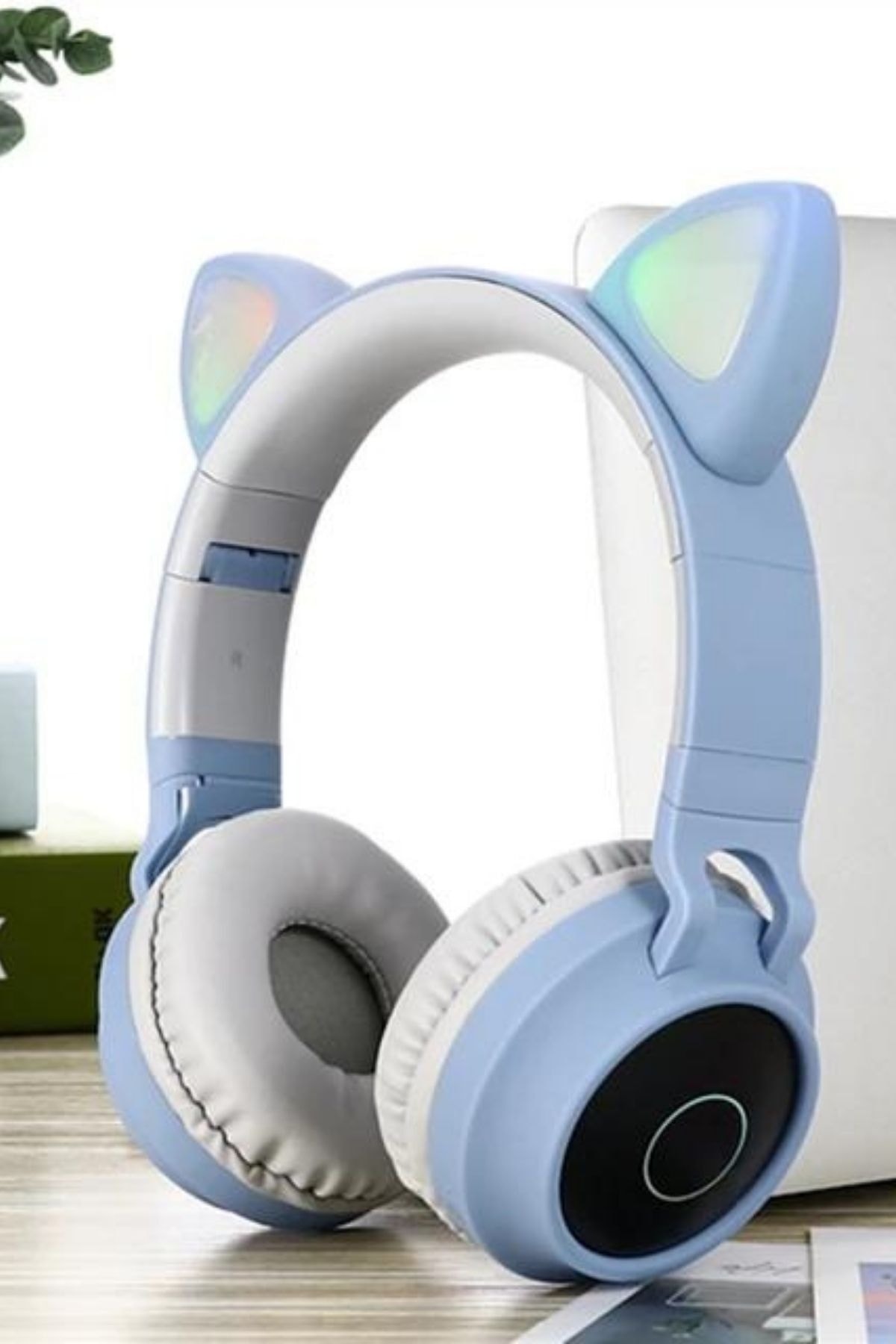 Butfulake Kablosuz Bluetooth 5.0 Led Işıklı Kedili Şık Kulaklık ...
