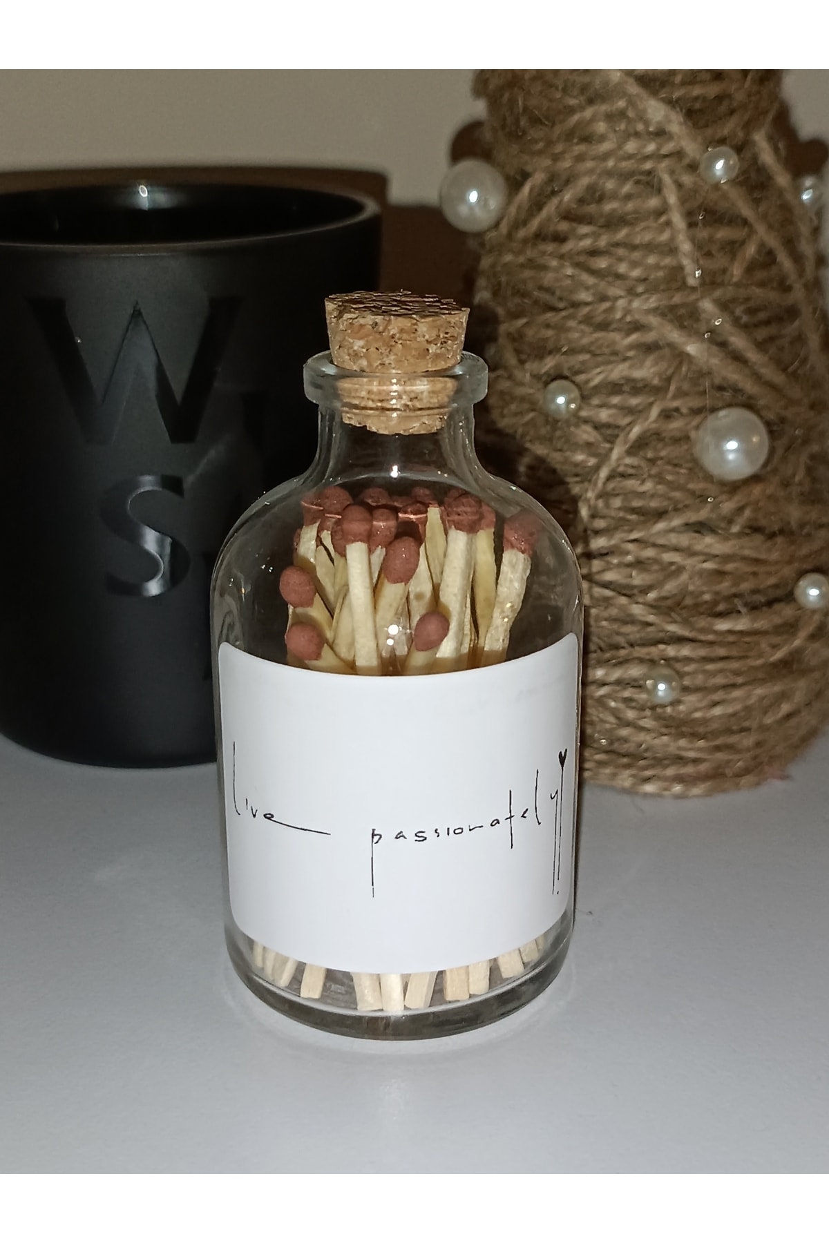 Art Dreams Design Cam Şişe Kibrit Uzun Mum Kibritleri Dekoratif Cam ...