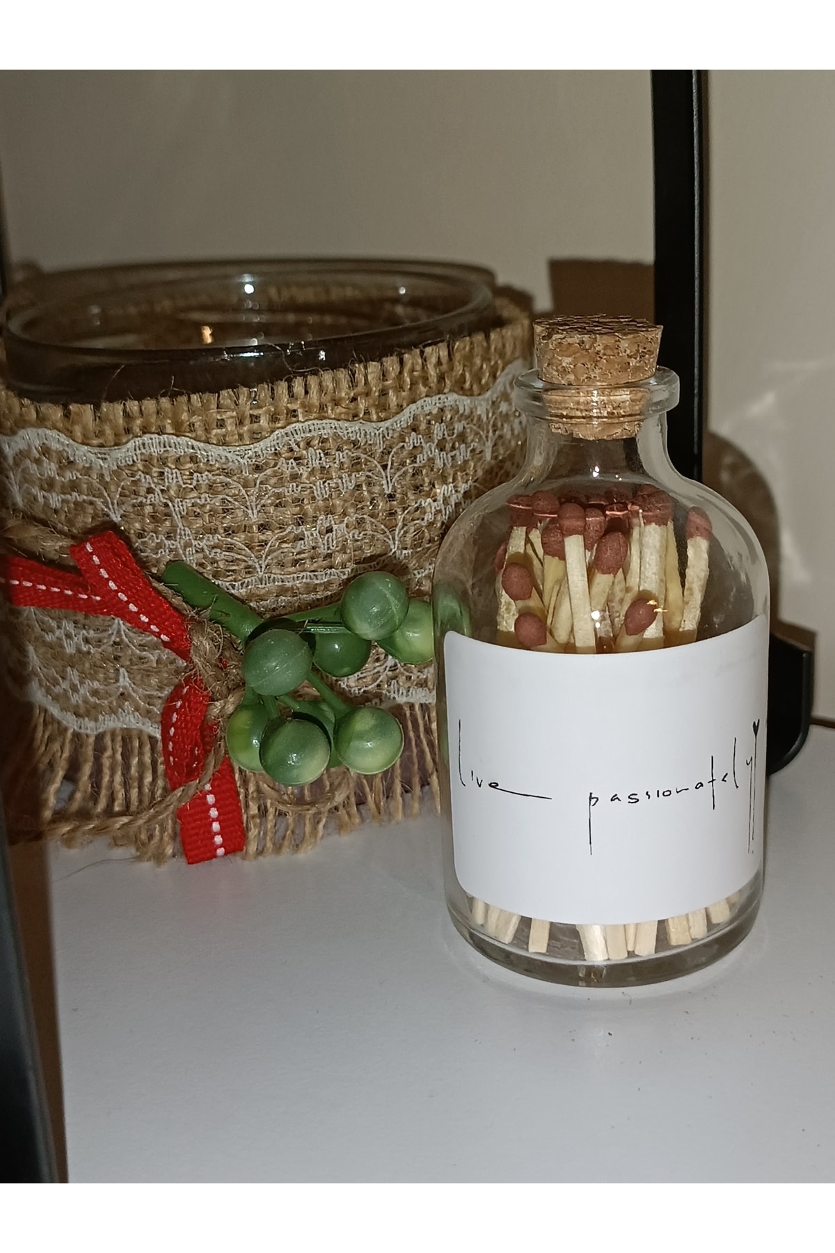 Art Dreams Design Cam Şişe Kibrit Uzun Mum Kibritleri Dekoratif Cam ...