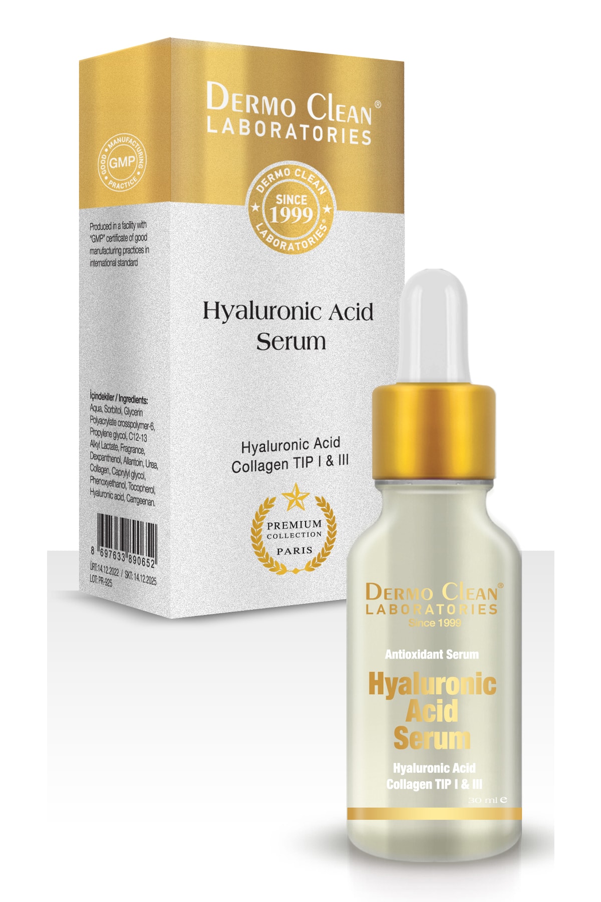 Dermo Clean Premium Collection Hyaluronic Acid Serum 30 ml Fiyatı ...