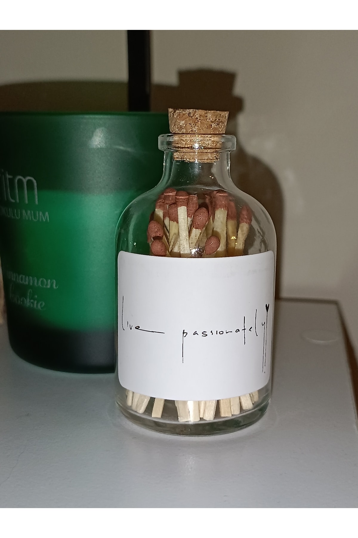 Art Dreams Design Cam Şişe Kibrit Uzun Mum Kibritleri Dekoratif Cam ...