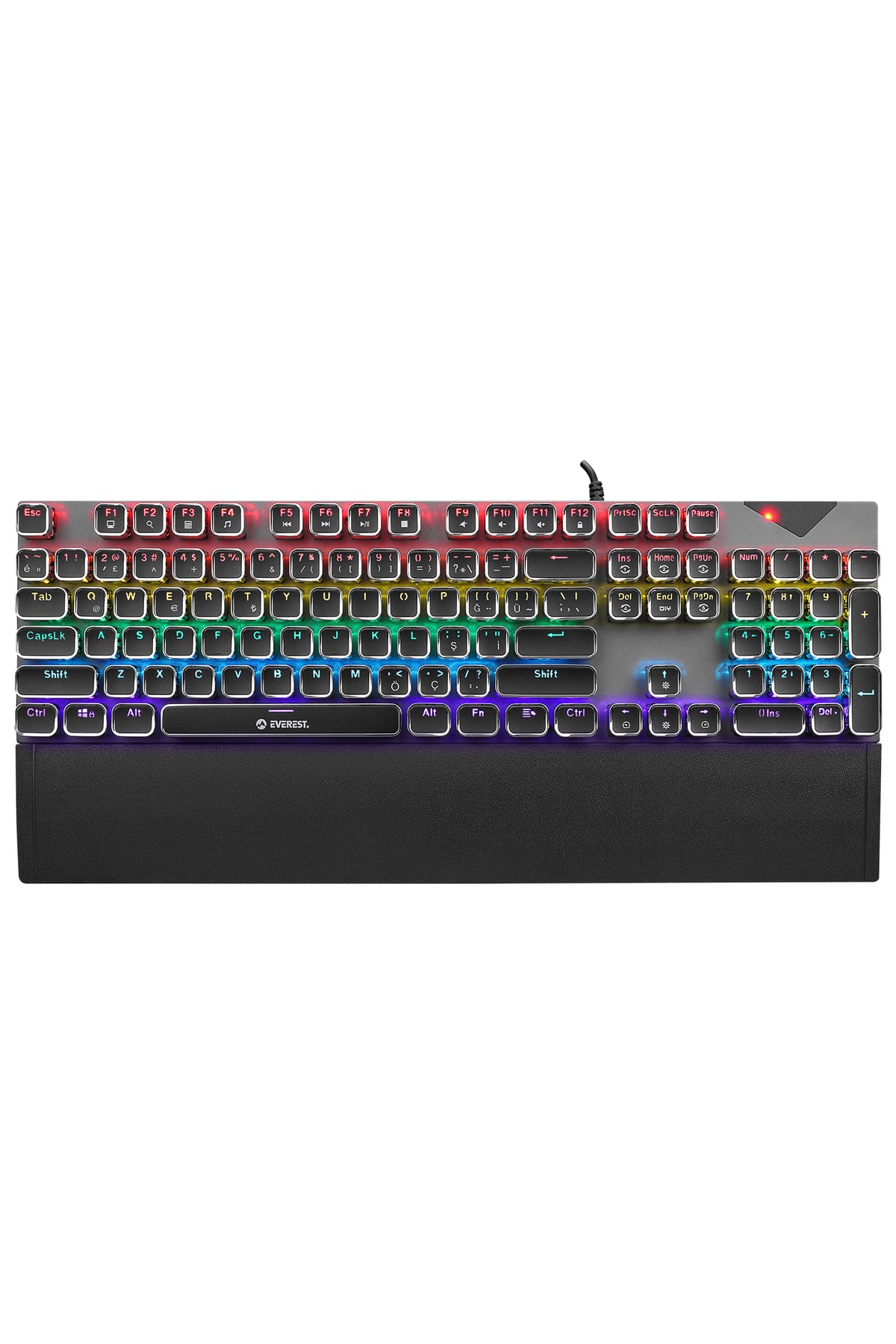 Everest Kb-mk9 Gümüş Usb Bilek Destekli Daktilo Tuşlu Mekanik Q Red ...