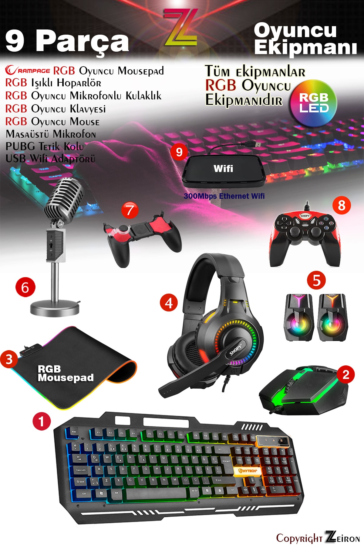 Zeiron Fx80 I5-3470 16gb 512gb Ssd Gtx1050ti 23.8" Curved Oyuncu ...